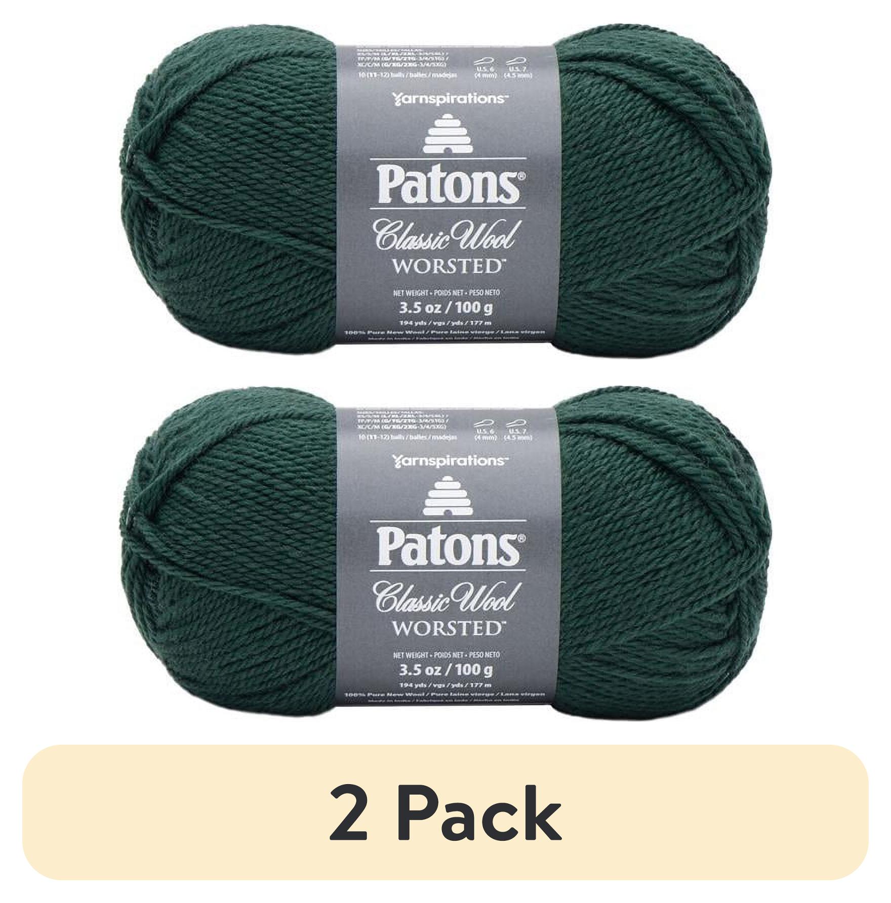 (2 pack) Spinrite 244077-77765 Patons Classic Wool Yarn, Pine - Walmart.com