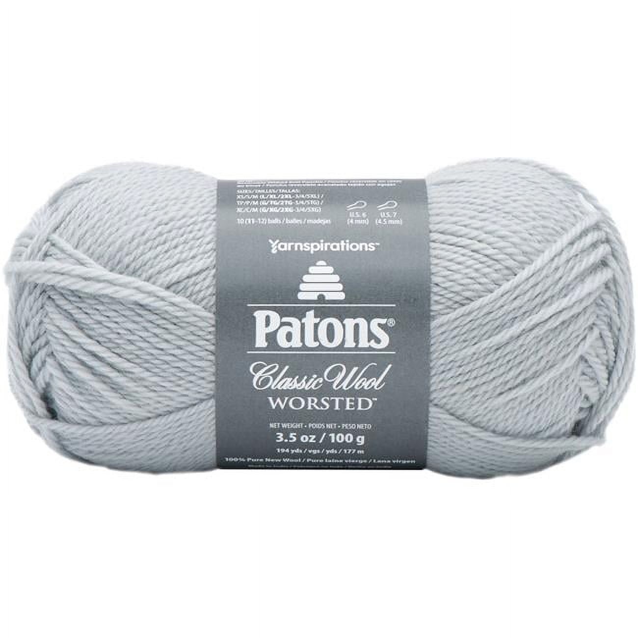 Patons Classic Wool Yarn-Cool Gray - Walmart.com