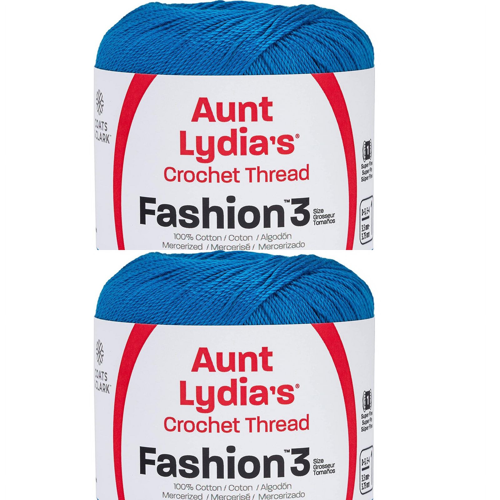 Spinrite Aunt Lydia's Fashion Crochet Thread Blue Hawaii, 1 Pack of 2 ...