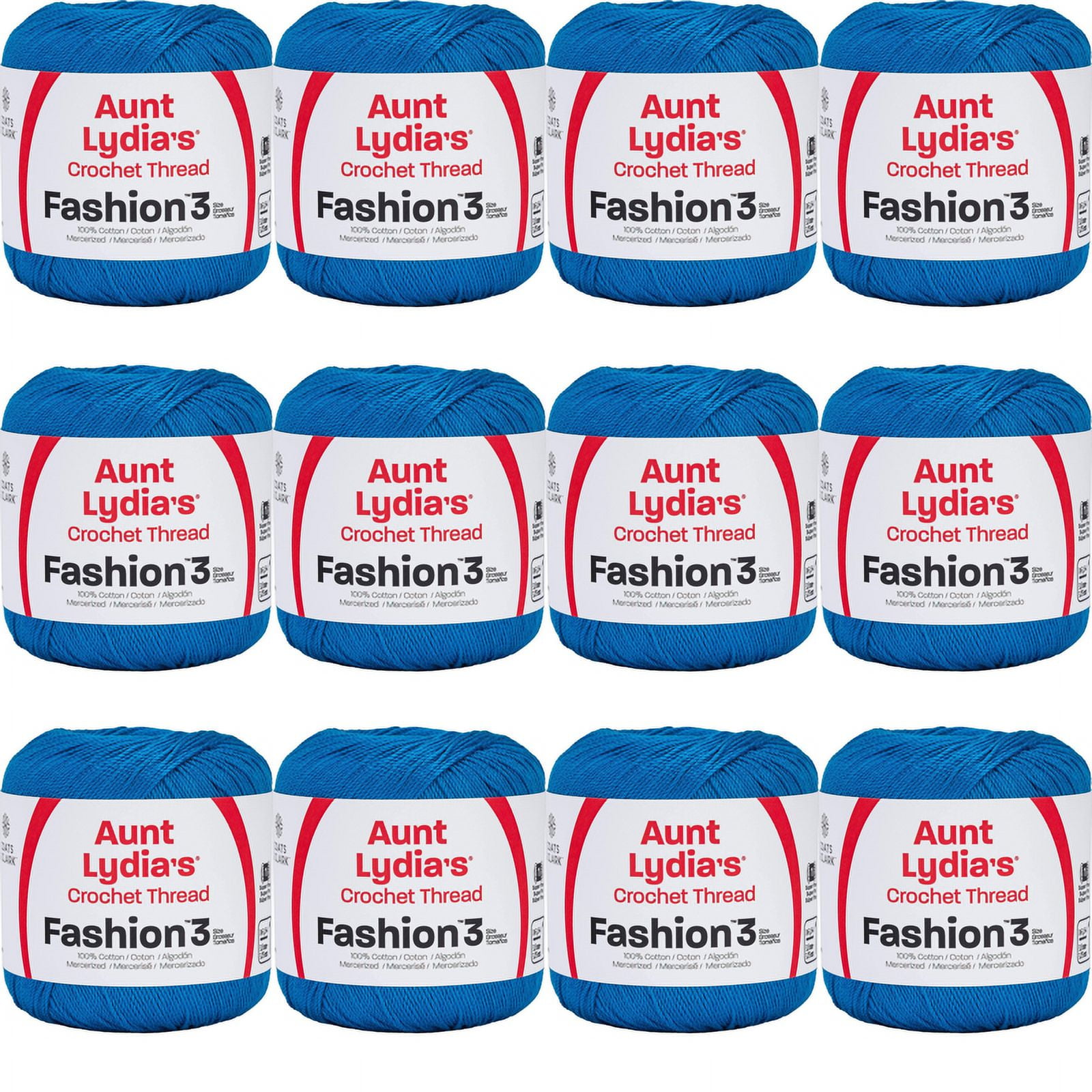 Spinrite Aunt Lydia's Fashion Crochet Thread Size 3 - Blue Hawaii, 1 ...