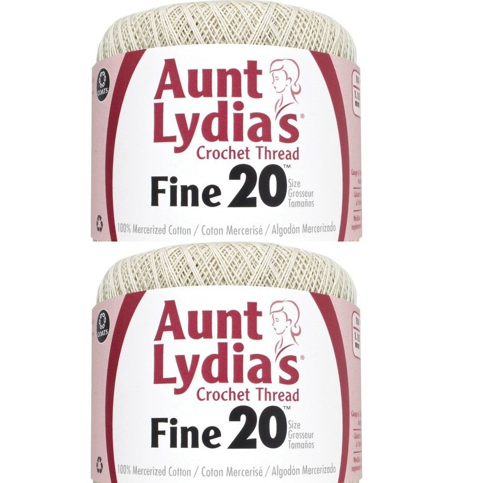 Spinrite Aunt Lydia's Fine Crochet Thread Size 20 - Natural, 1 Pack of ...