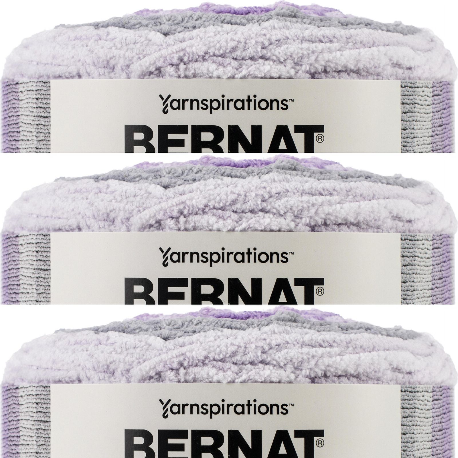 Spinrite Bernat Blanket Ombre Yarn - Purple Ombre, 1 Pack of 3 Piece ...