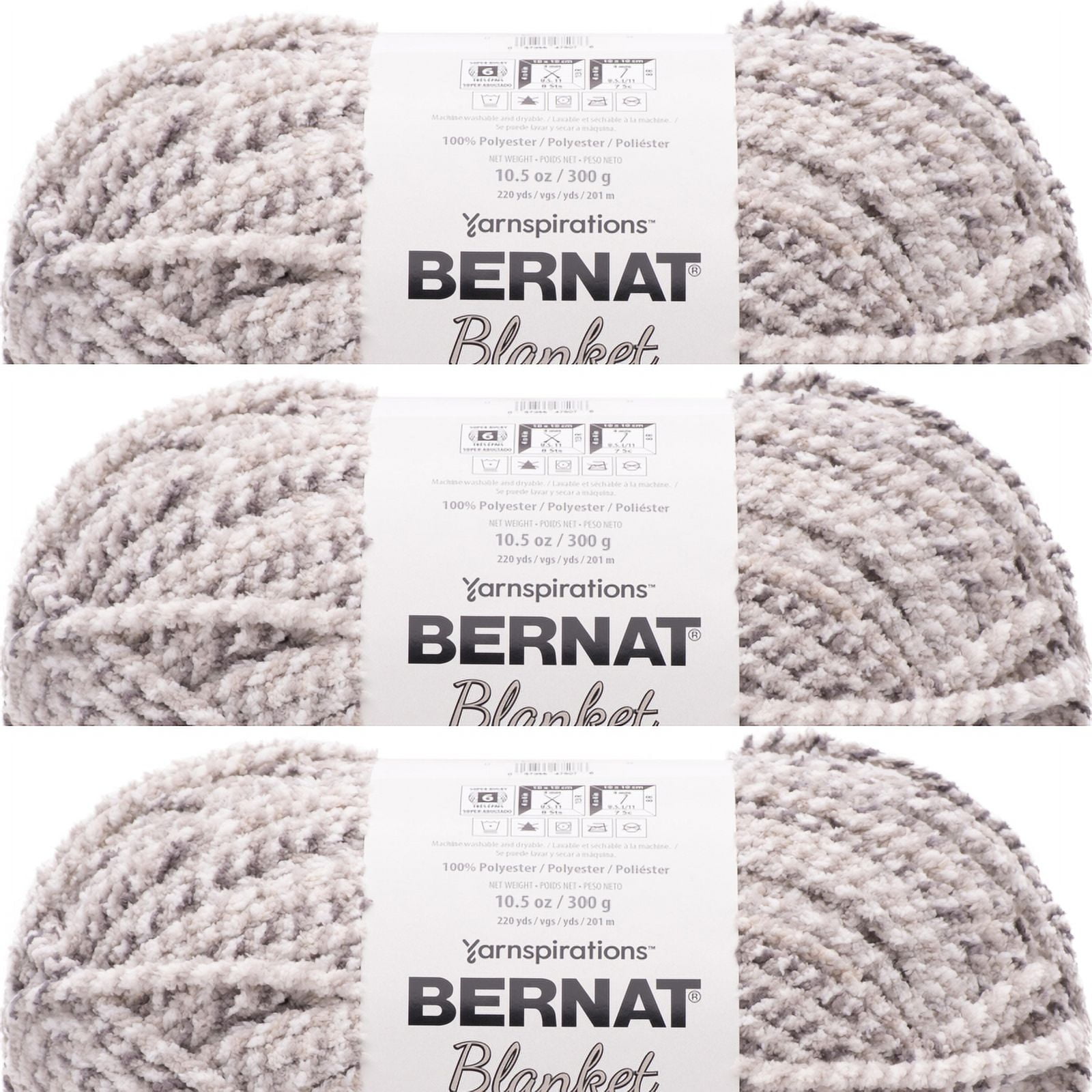 Spinrite Bernat Blanket Twist Yarn - Dove, 1 Pack of 3 Piece - Walmart.com