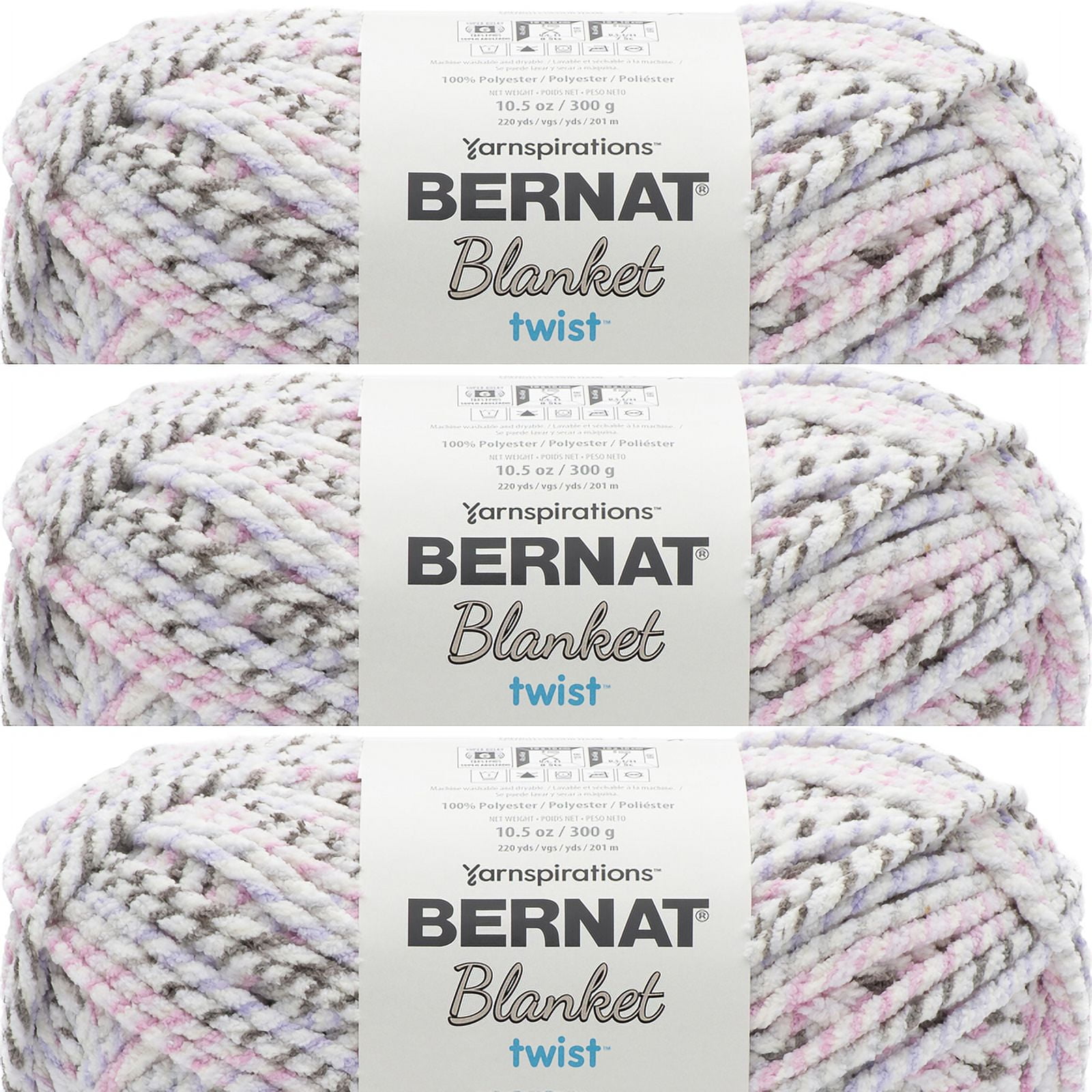 Spinrite Bernat Blanket Twist Yarn - Lilac Grove, 1 Pack of 3 Piece ...