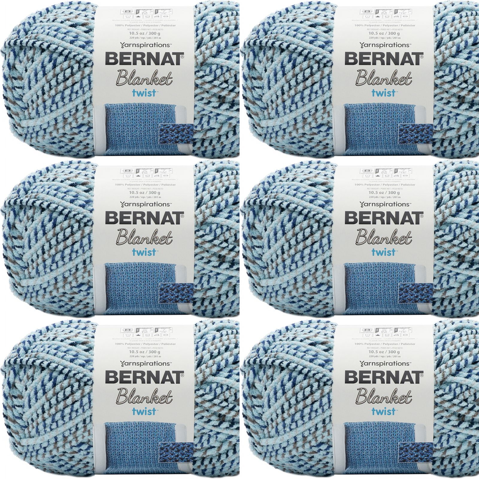 Spinrite Bernat Blanket Twist Yarn - Sea Stars, 1 Pack of 6 Piece ...