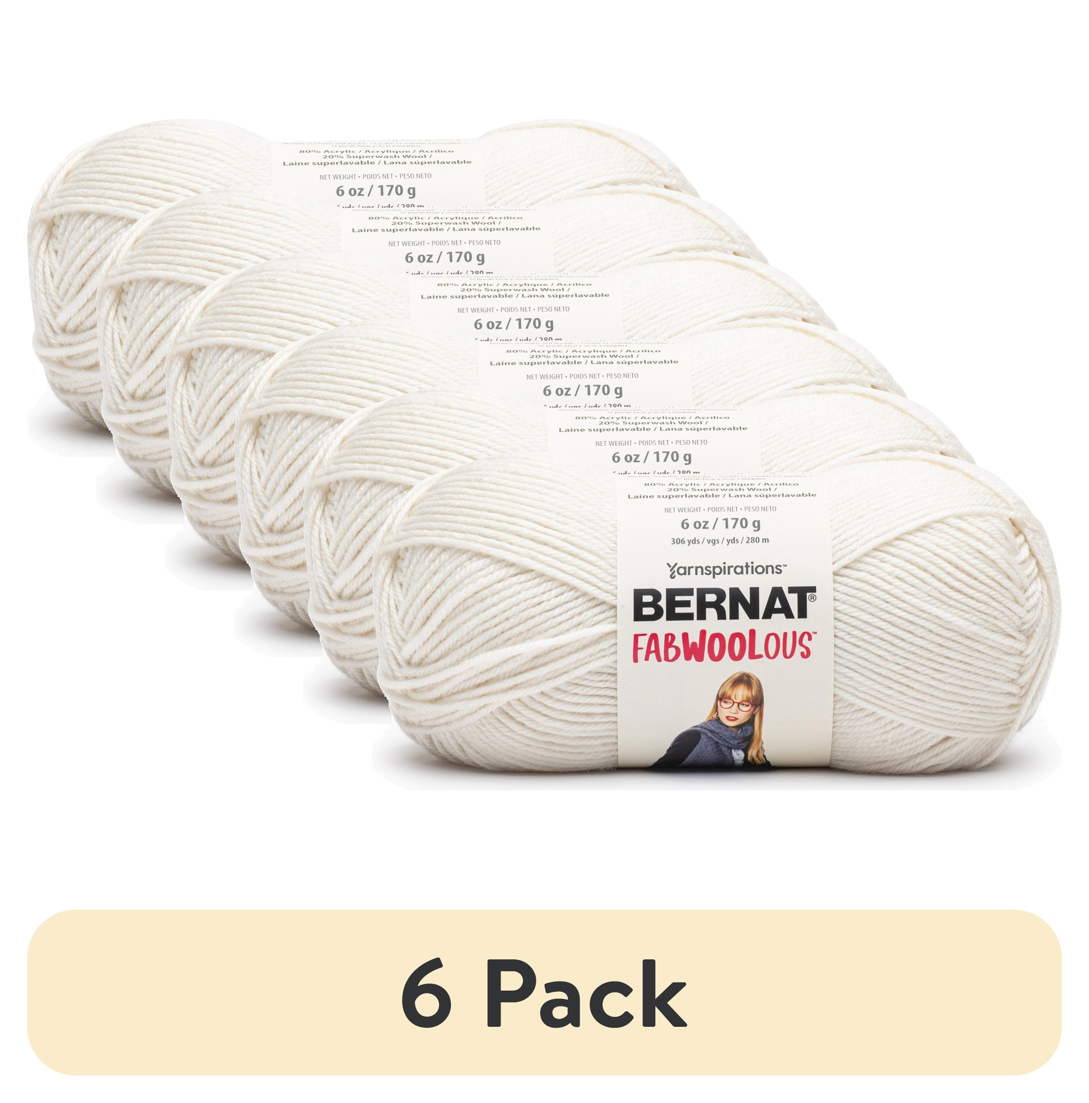 (6 pack) Spinrite Bernat Fabwoolous Yarn-Cream - Walmart.com