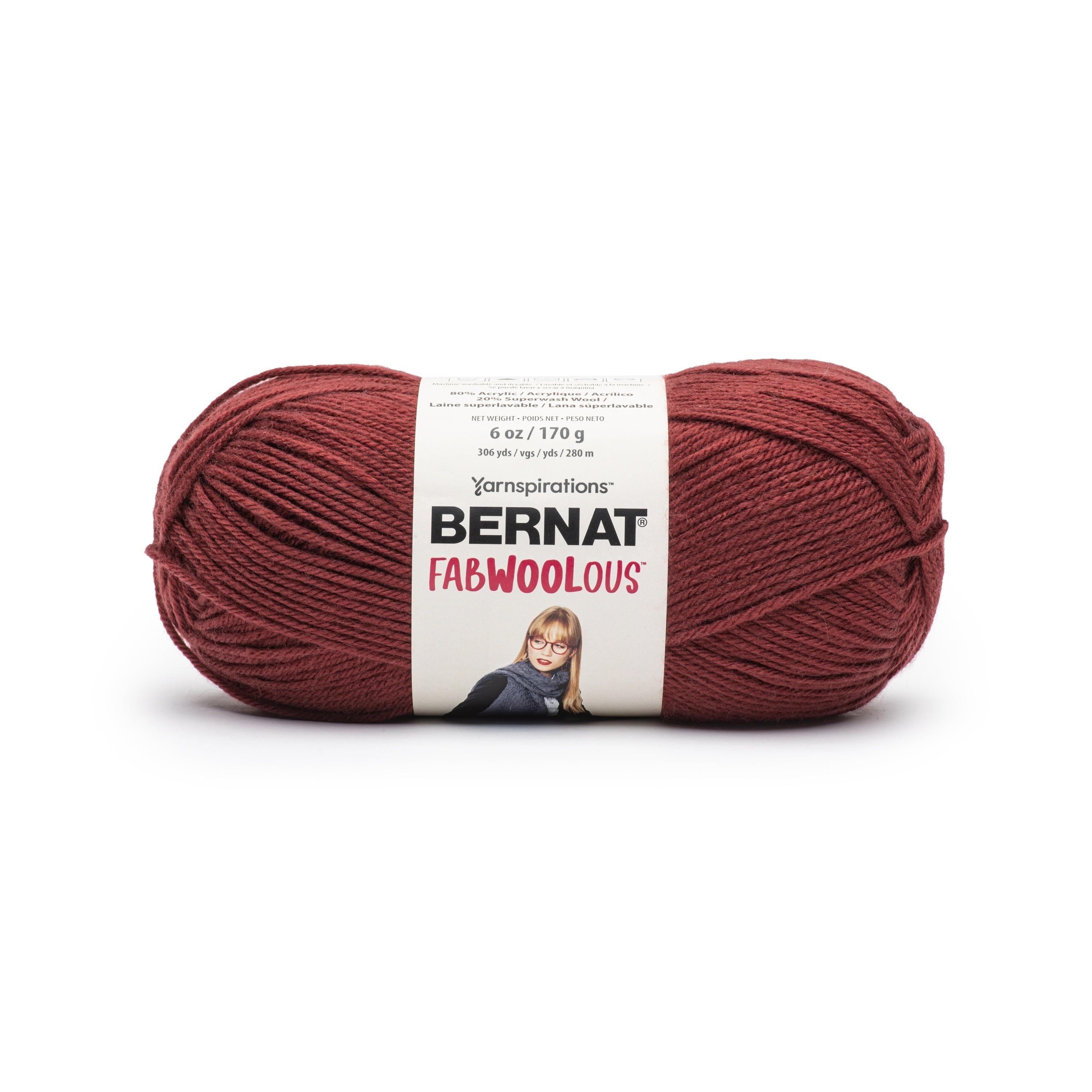 Spinrite Bernat Fabwoolous Yarn-Red Brick - Walmart.com