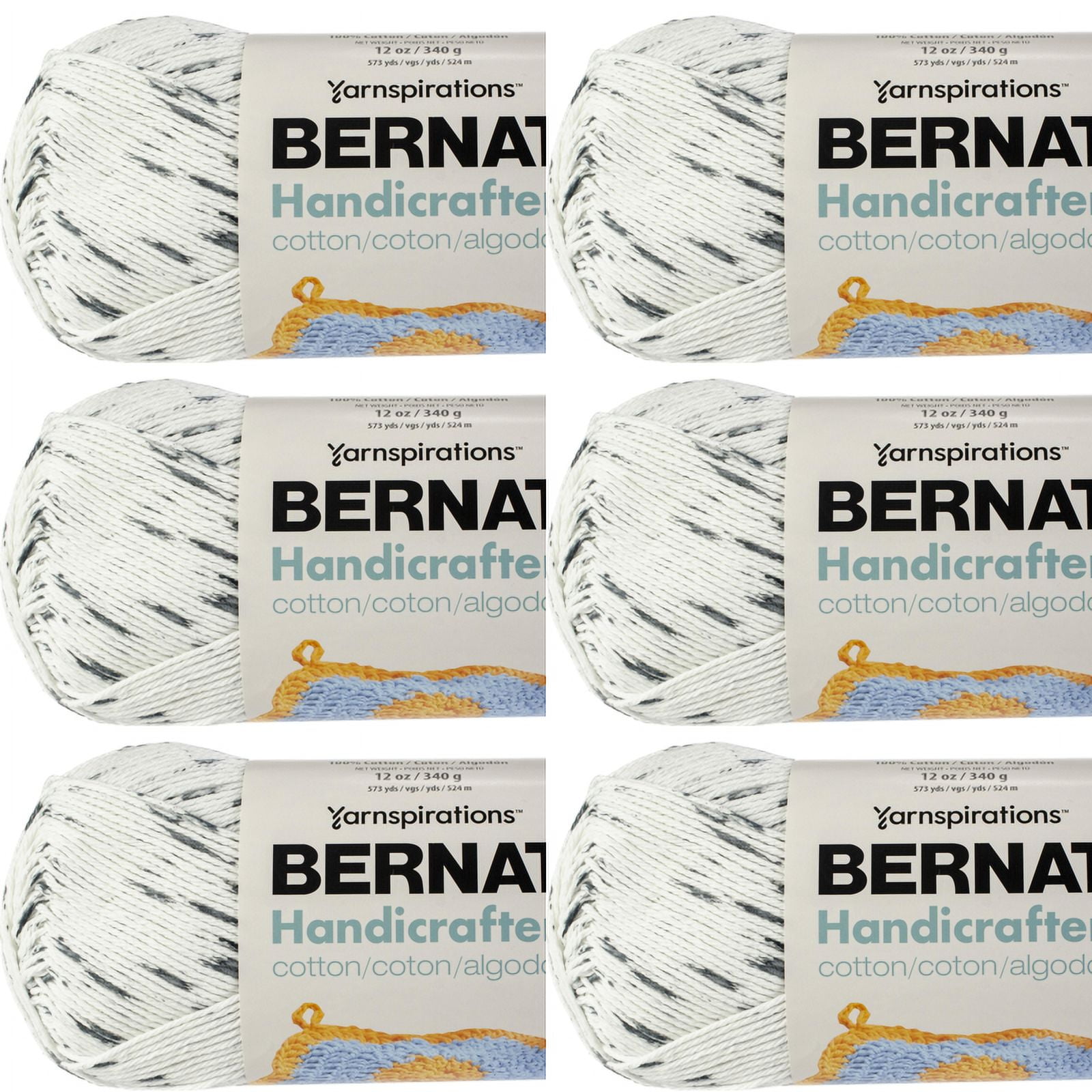 Spinrite Bernat Handicrafter Cotton Yarn 340g - Ombres - Salt & Pepper ...