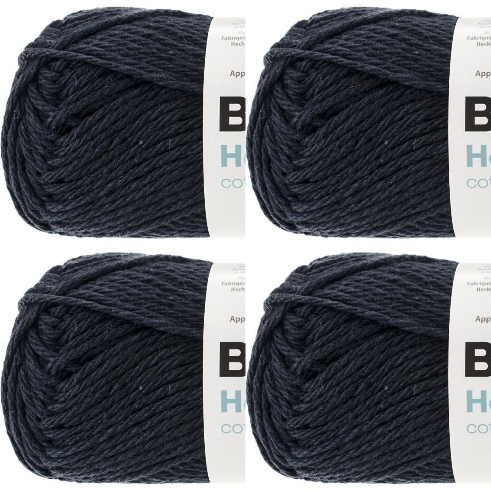 Spinrite Bernat Handicrafter Cotton Yarn - Solids - Black Licorice, 1 ...