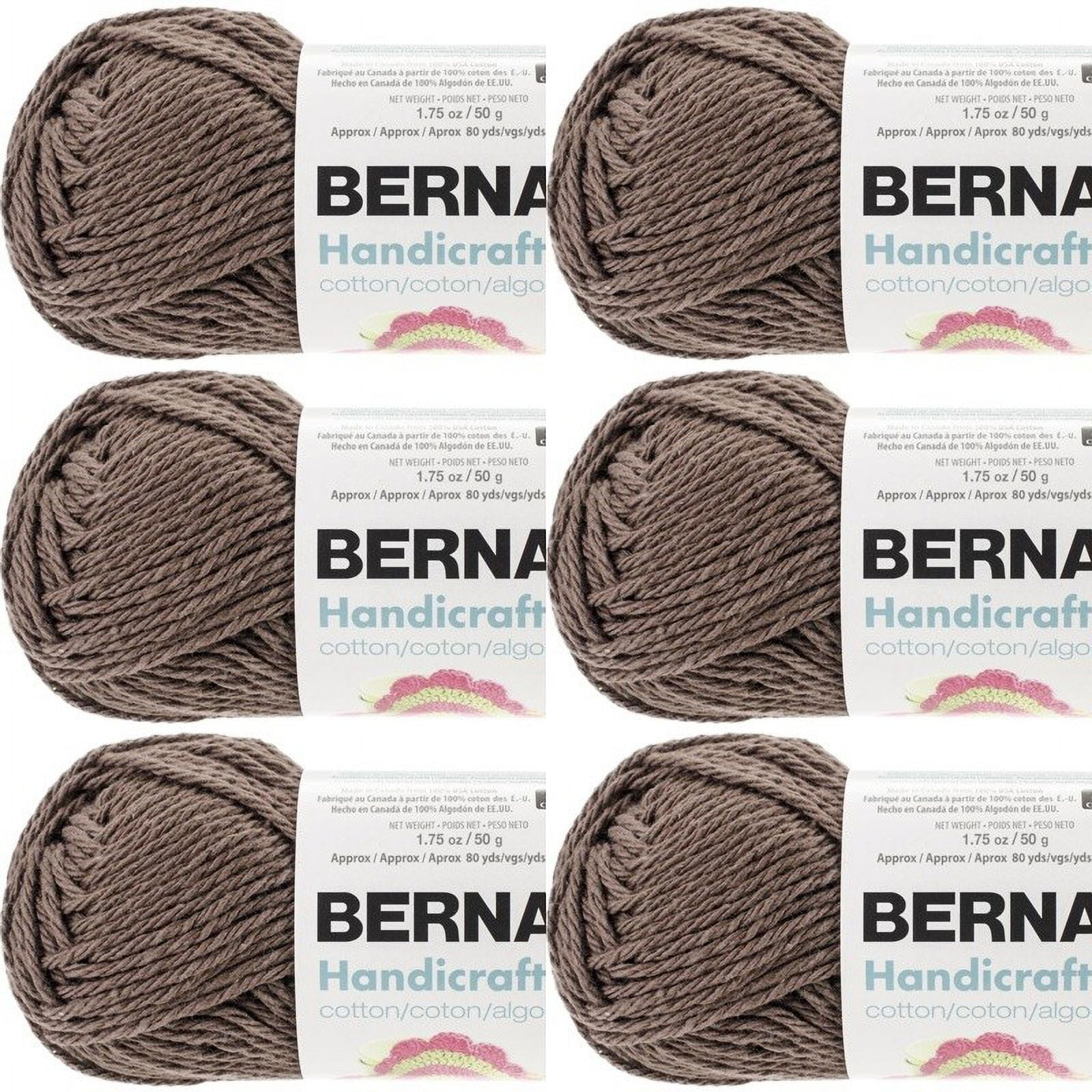 Spinrite Bernat Handicrafter Cotton Yarn - Solids-Warm Brown, 1 Pack of ...