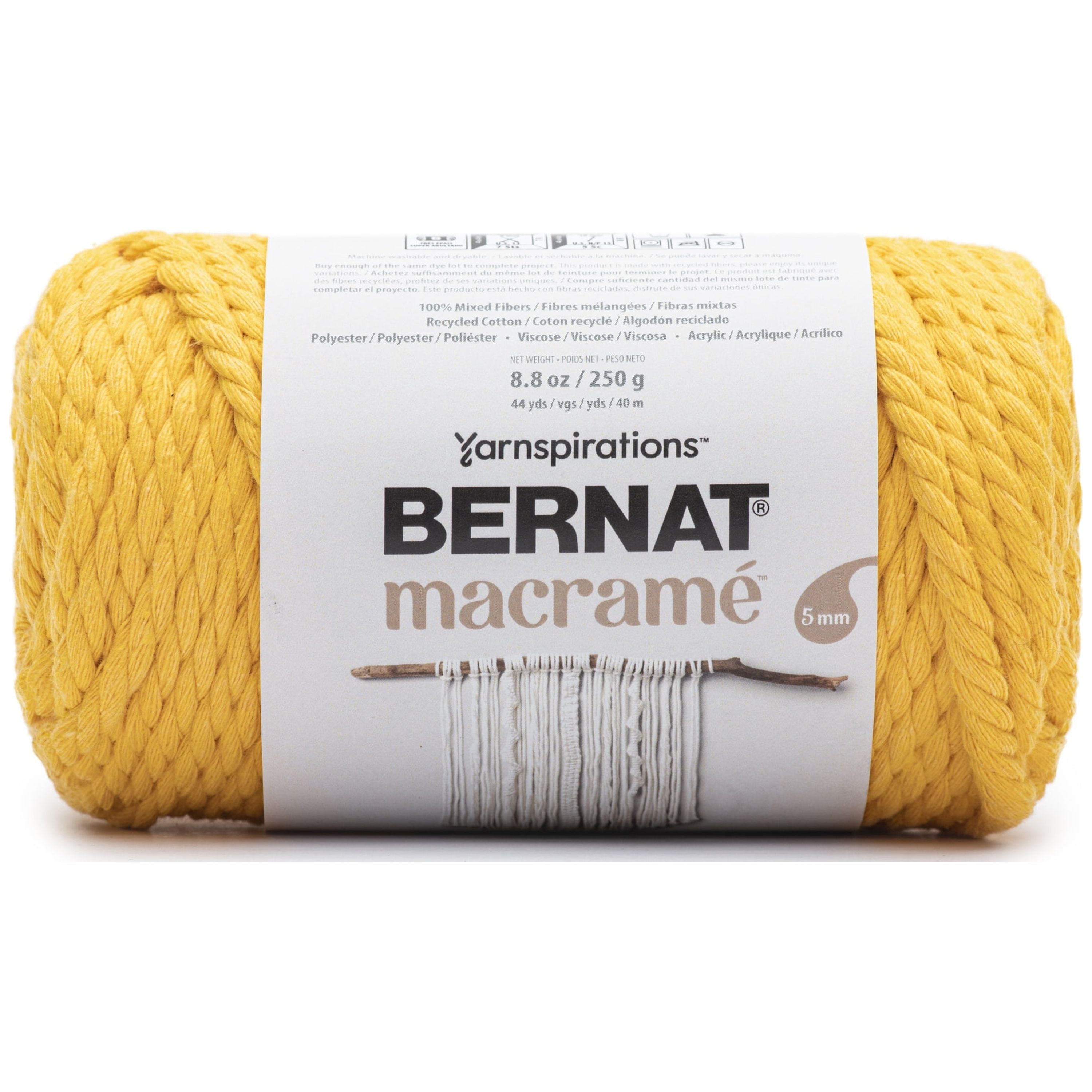 Spinrite Bernat Macrame Yarn-Sunshine - Walmart.com