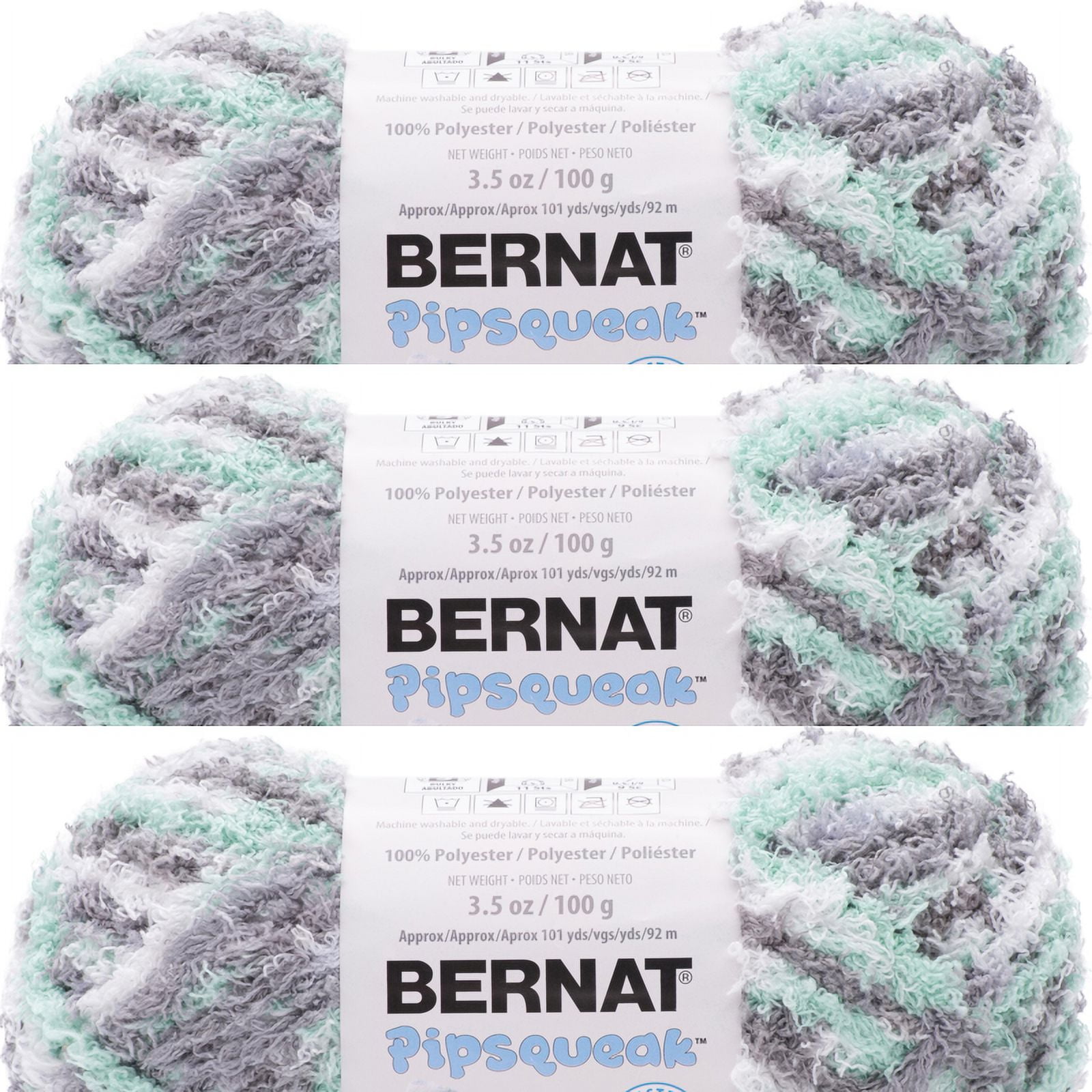Spinrite Bernat Pipsqueak Yarn - Seaspray Variegated, 1 Pack of 3 Piece ...