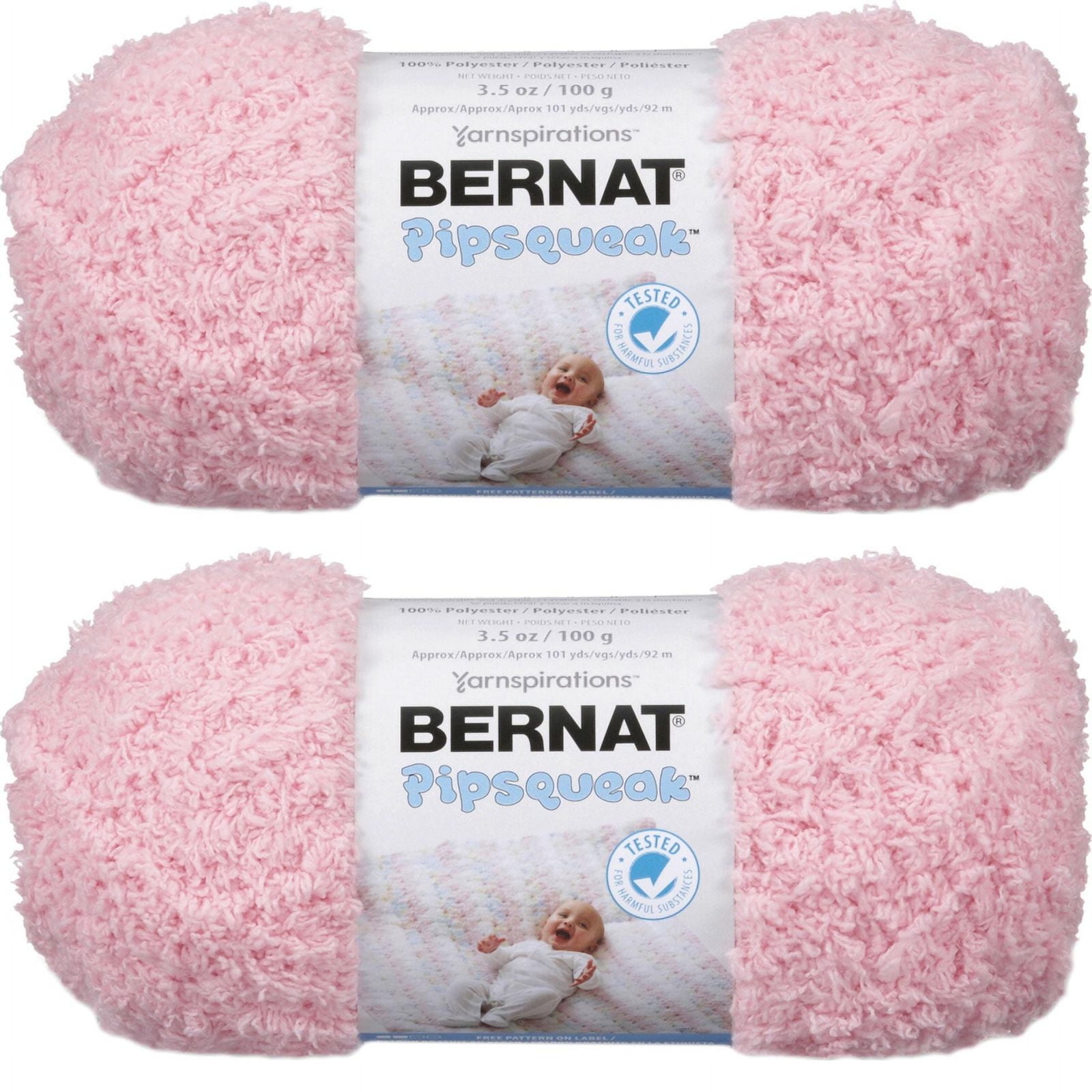 Spinrite Bernat Pipsqueak Yarn - Tickle Me Pink, 1 Pack of 2 Piece ...