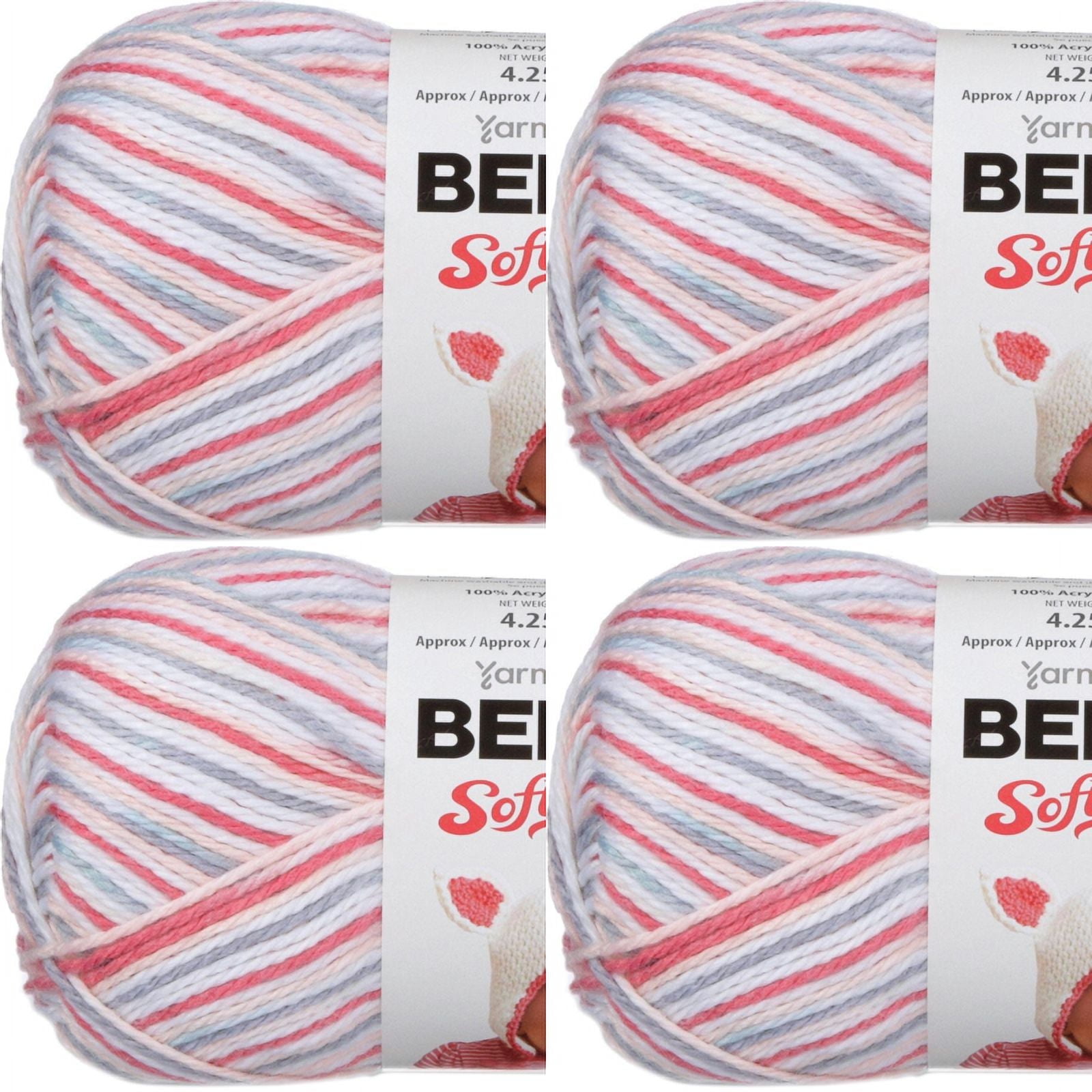 Spinrite Bernat Softee Baby Yarn - Ombres - Princess Pebbles, 1 Pack of ...