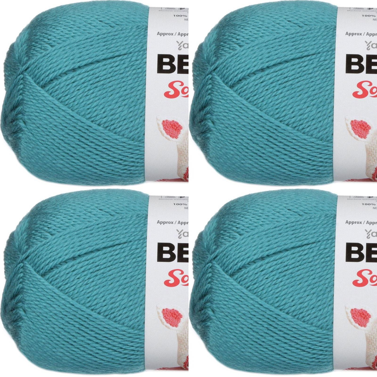 Spinrite Bernat Softee Baby Yarn - Solids - Aqua, 1 Pack of 4 Piece ...