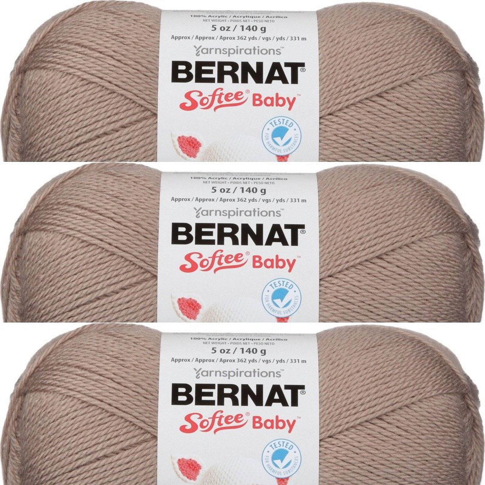 Spinrite Bernat Softee Baby Yarn - Solids-Little Mouse, 1 Pack of 3 ...