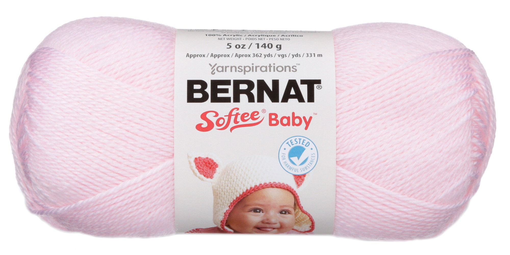 Spinrite Bernat Softee Baby Yarn - Solids - Pink, 1 Pack of 12 Piece ...