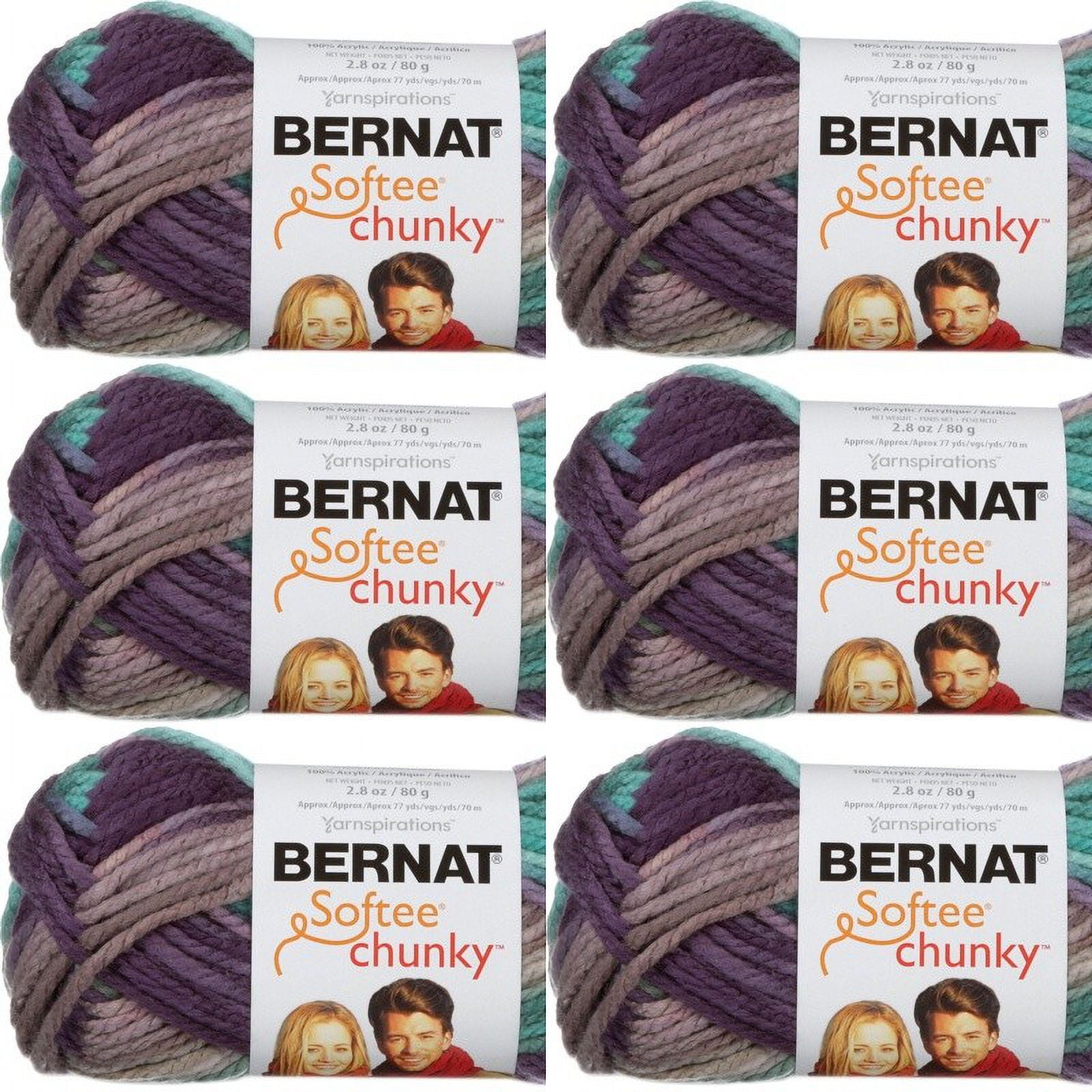 Spinrite Bernat Softee Chunky Ombre Yarn-Shadow, 1 Pack of 6 Piece ...