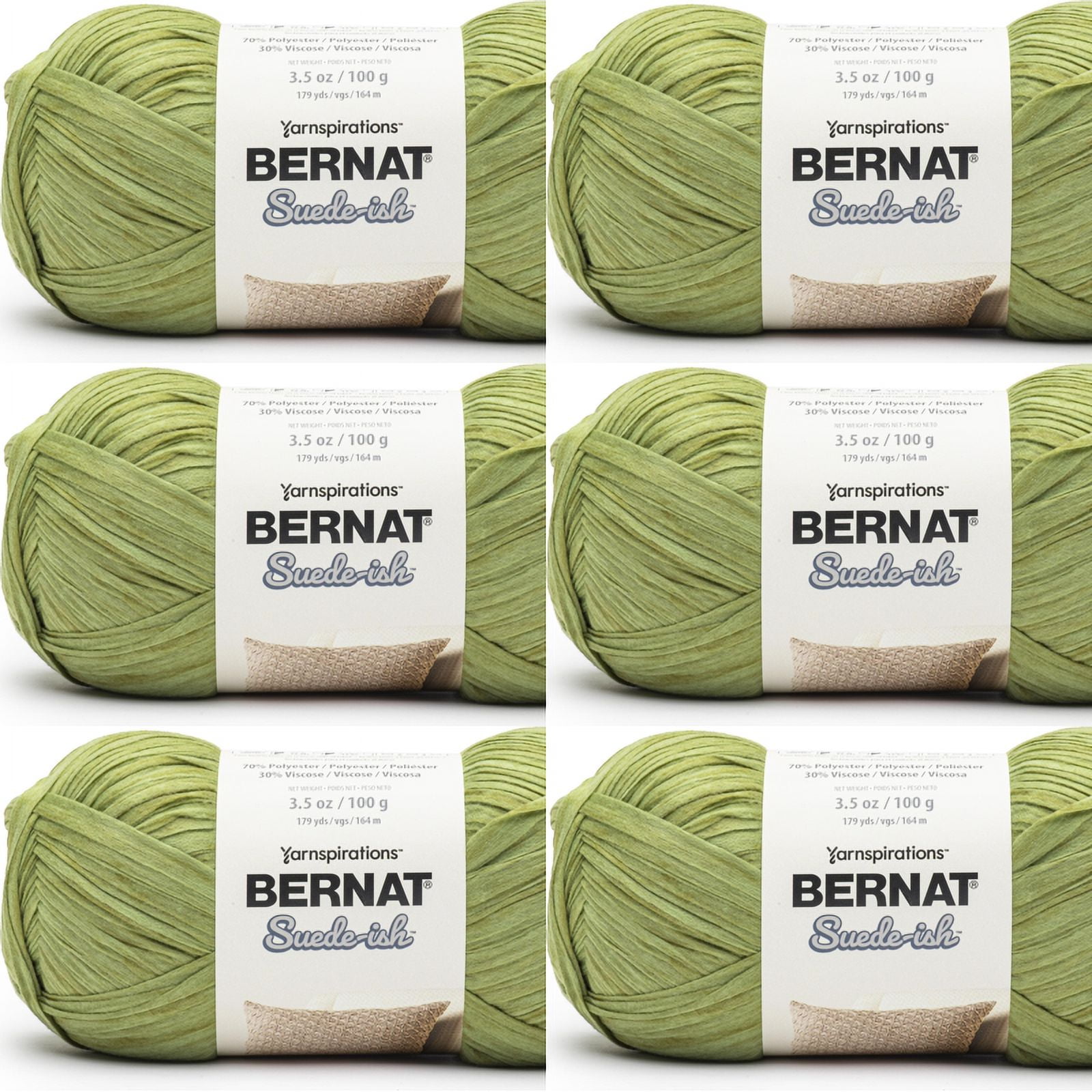 Spinrite Bernat Suede - ish Yarn - Cypress, 1 Pack of 6 Piece - Walmart.com