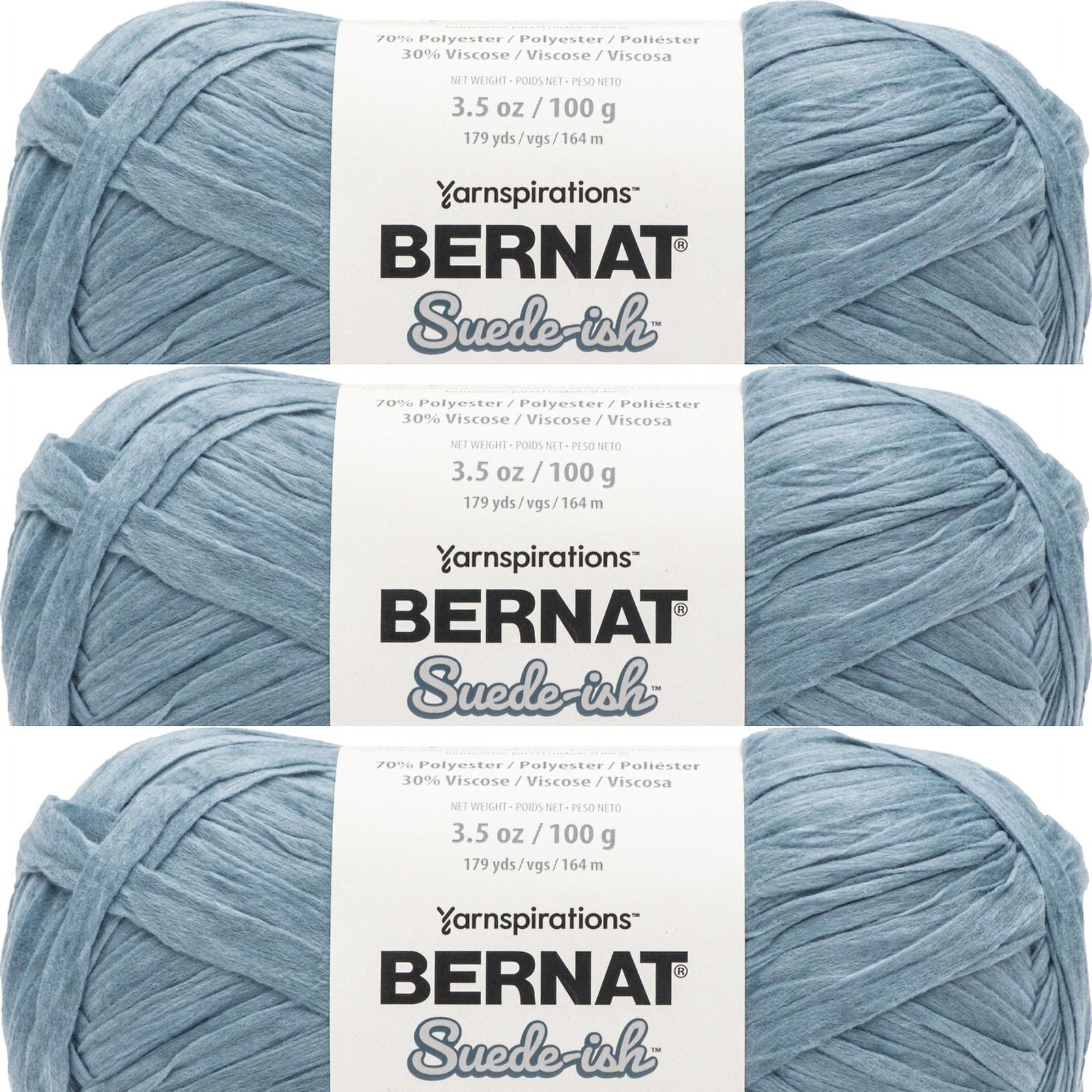 Spinrite Bernat Suede - ish Yarn - Denim, 1 Pack of 3 Piece - Walmart.com