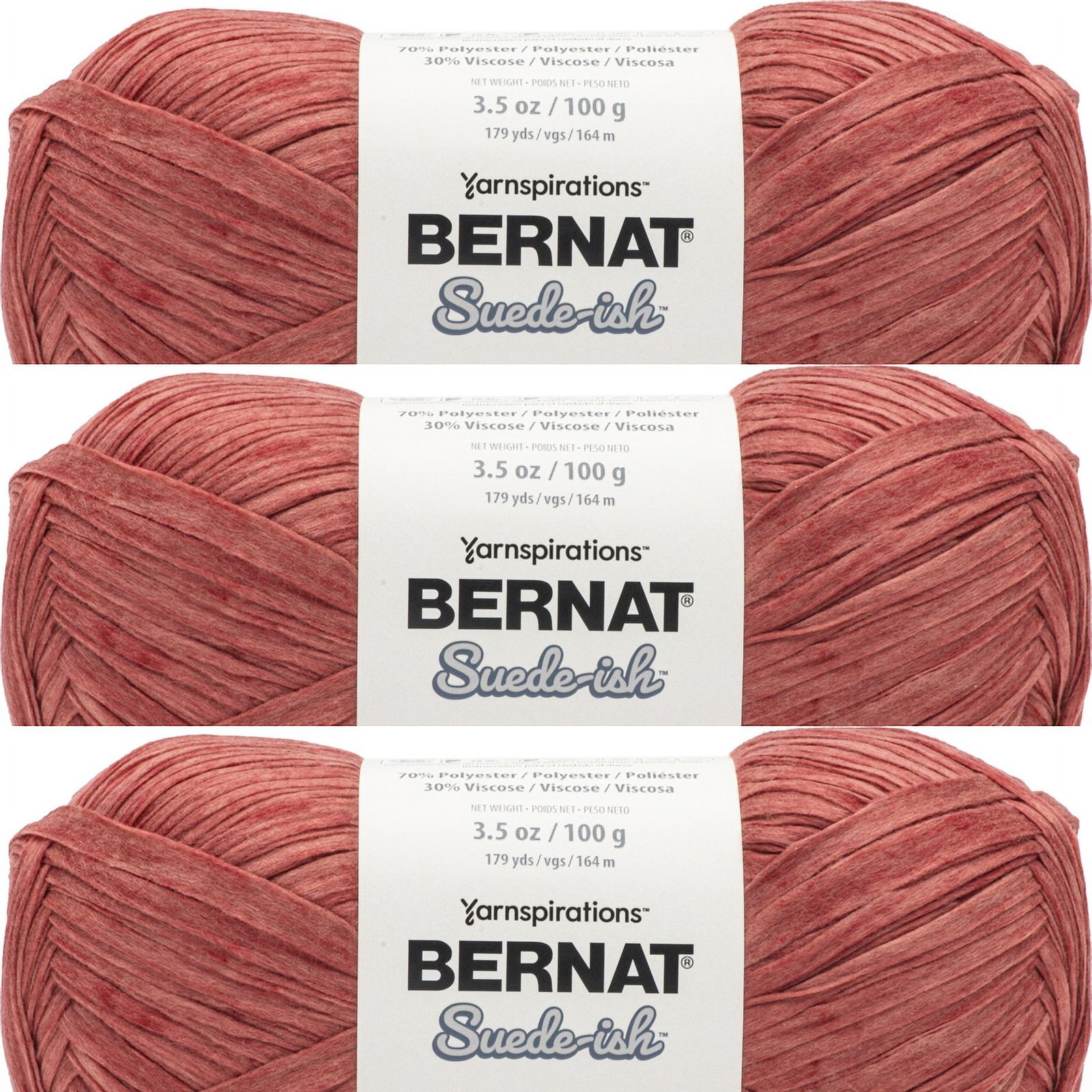 Spinrite Bernat Suede - ish Yarn - Garnet, 1 Pack of 3 Piece - Walmart.com