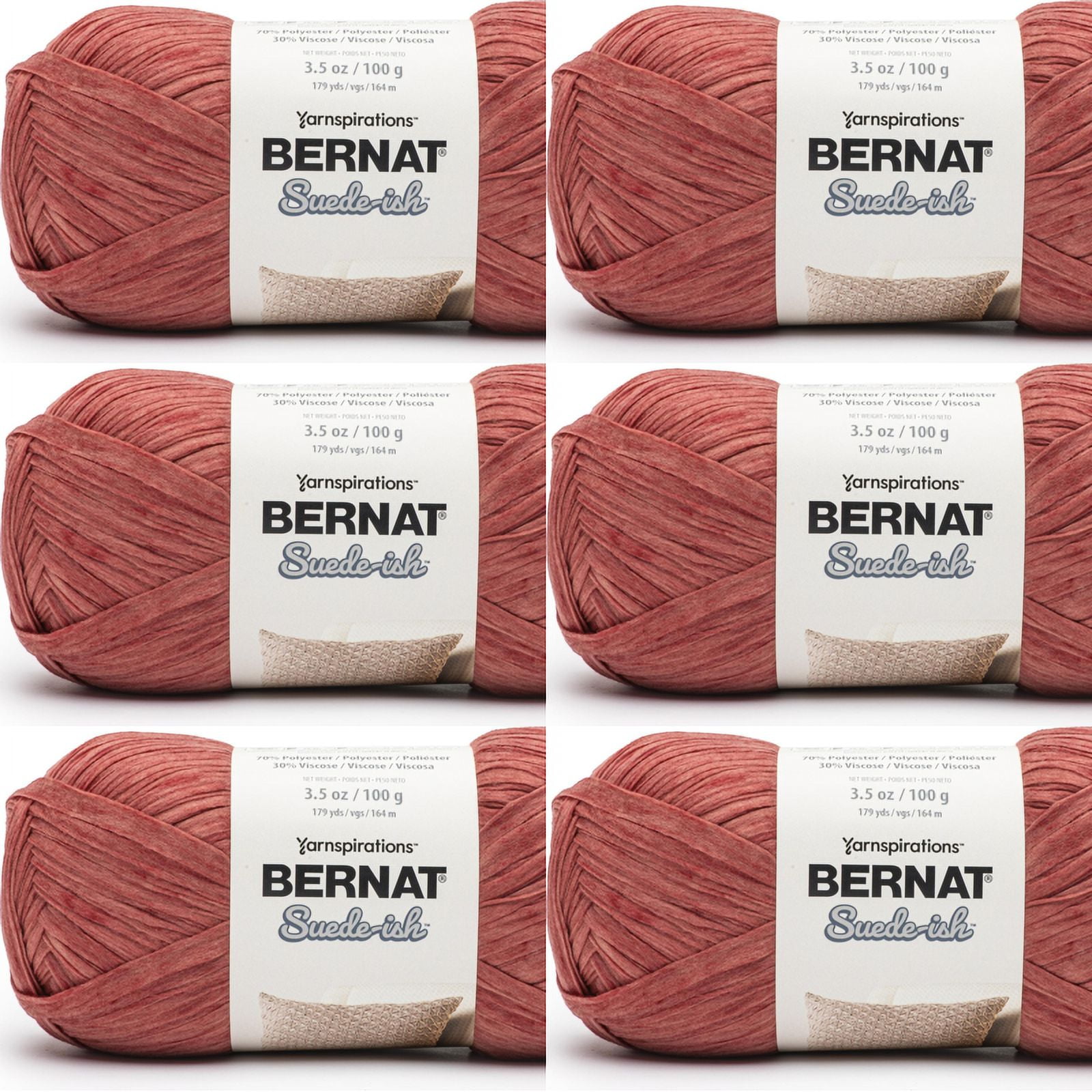 Spinrite Bernat Suede - ish Yarn - Garnet, 1 Pack of 6 Piece - Walmart.com