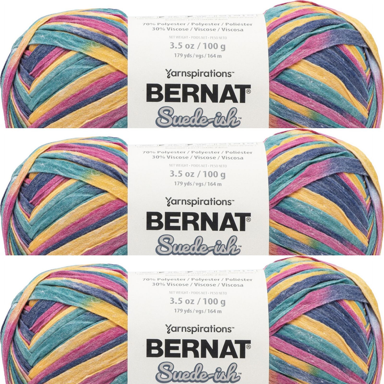 Spinrite Bernat Suede - ish Yarn - Gems, 1 Pack of 3 Piece - Walmart.com