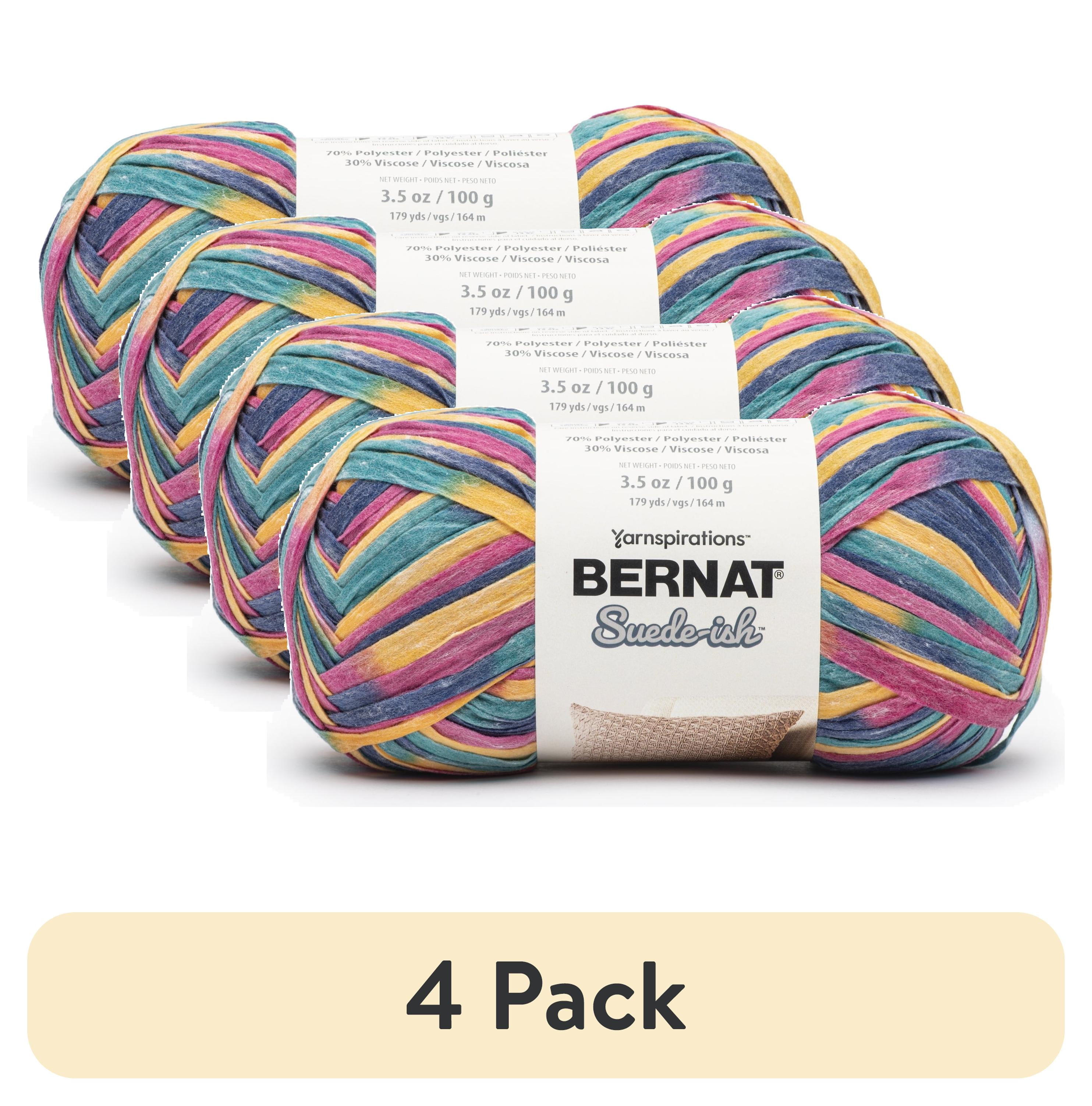 (4 pack) Spinrite Bernat Suede-ish Yarn-Gems - Walmart.com