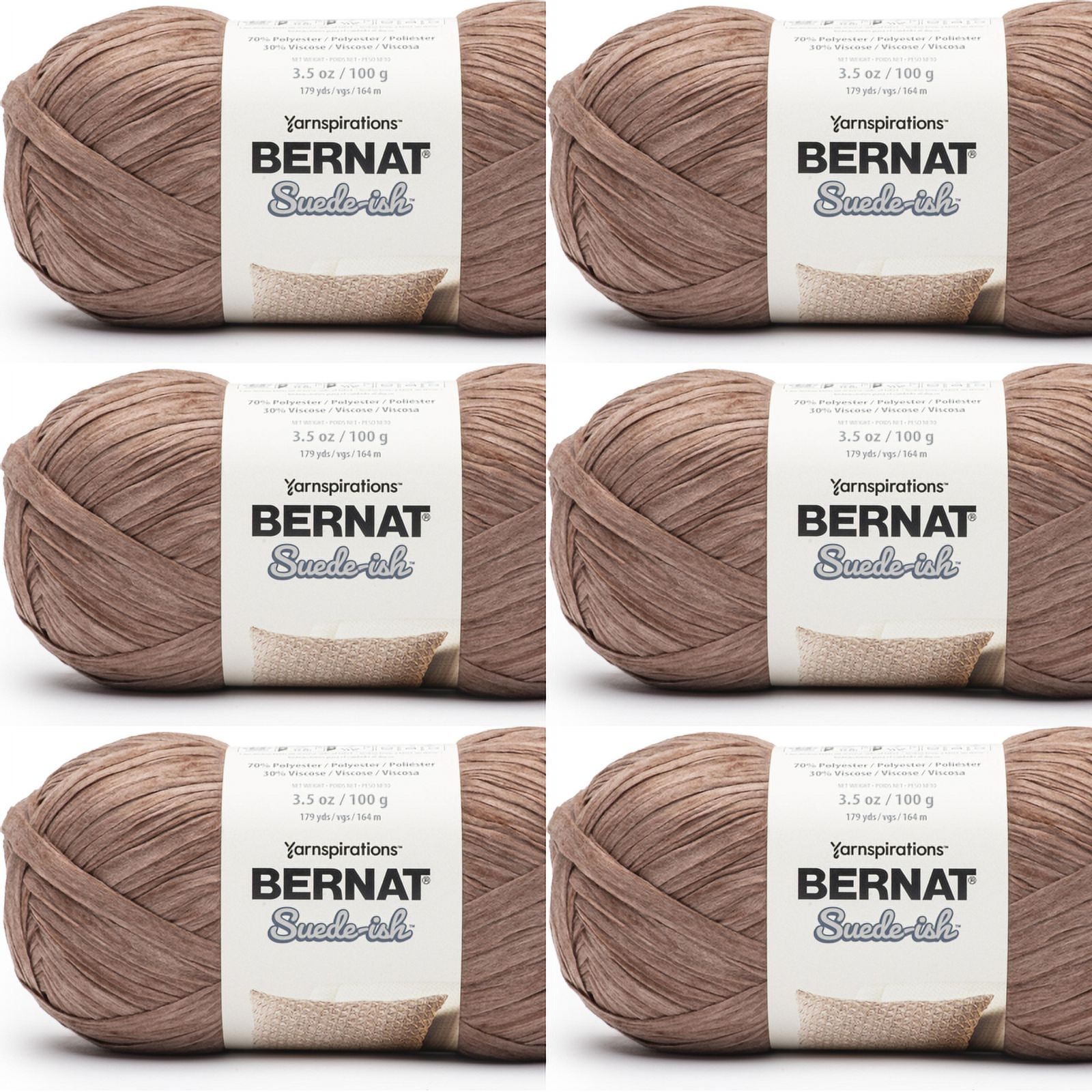 Spinrite Bernat Suede - ish Yarn - Mahogany, 1 Pack of 6 Piece ...