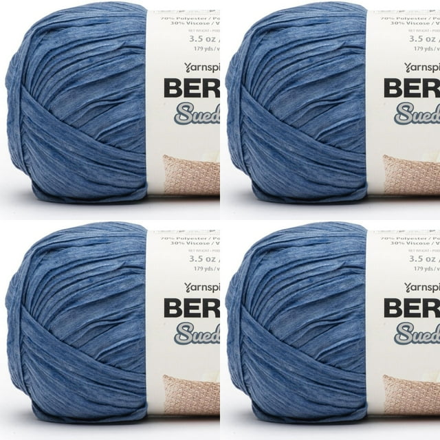 Spinrite Bernat Suede - ish Yarn - Ocean, 1 Pack of 4 Piece - Walmart.com