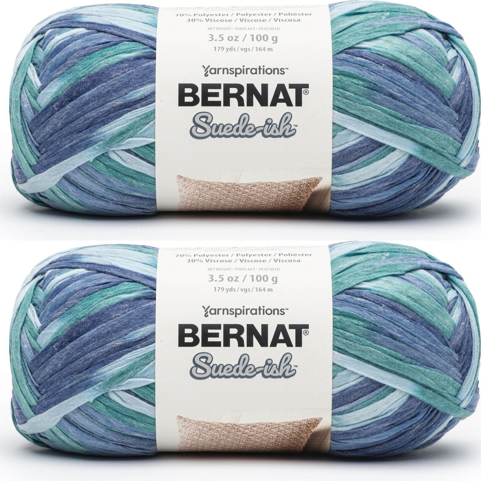 Spinrite Bernat Suede - ish Yarn - Ocean Waves, 1 Pack of 2 Piece ...