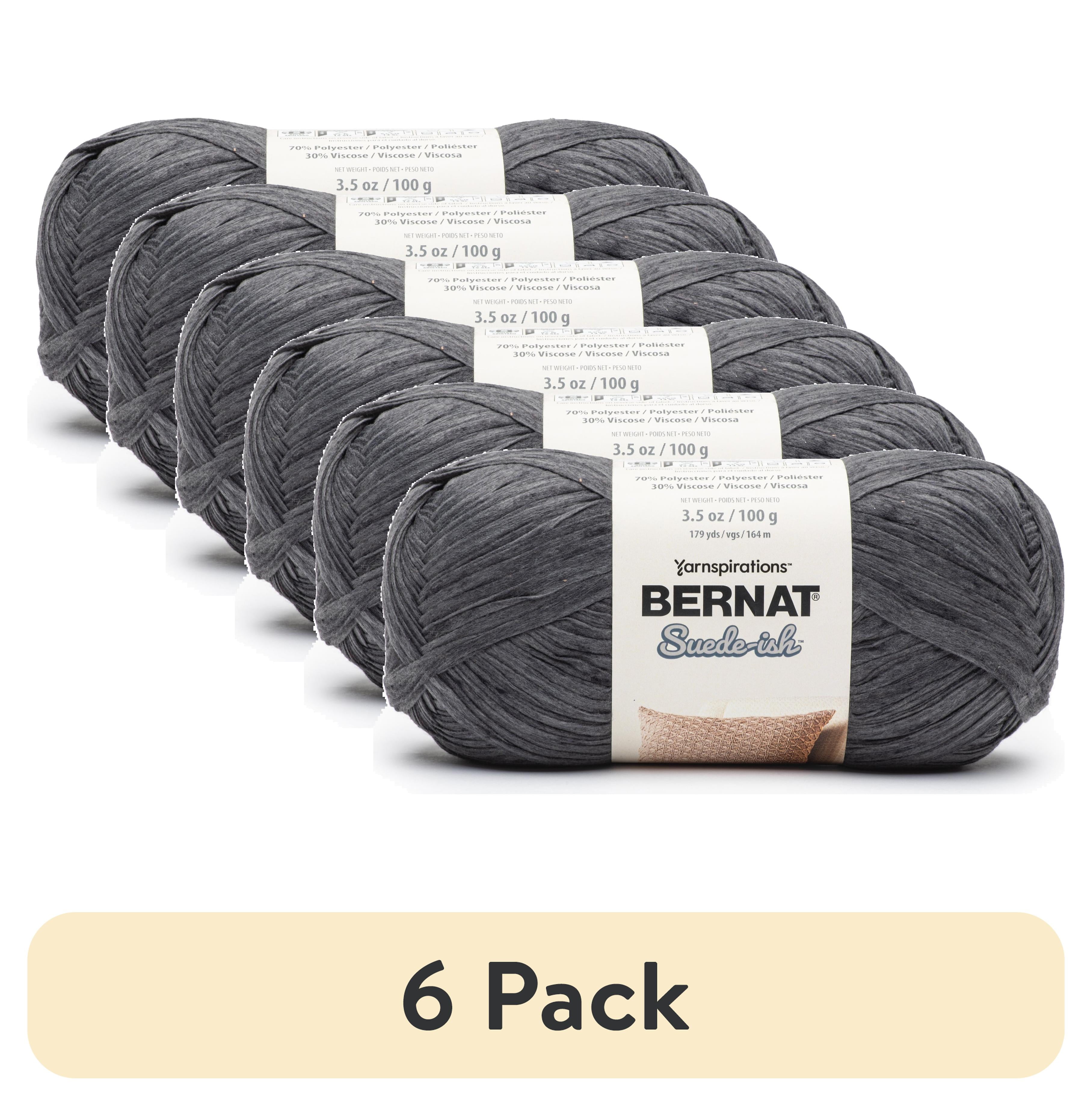 (6 pack) Spinrite Bernat Suede-ish Yarn-Soot - Walmart.com