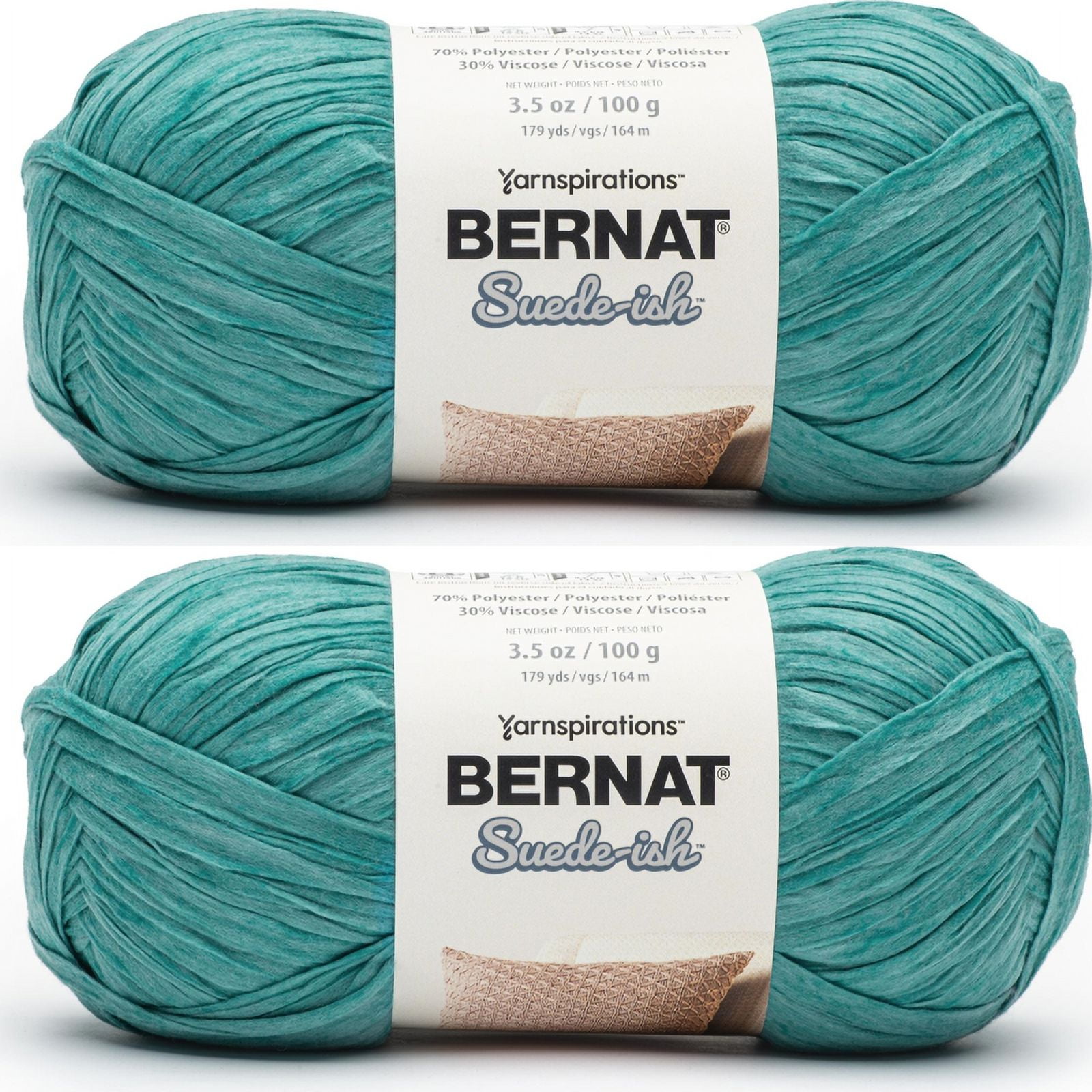 Spinrite Bernat Suede - ish Yarn - Turquoise, 1 Pack of 2 Piece ...