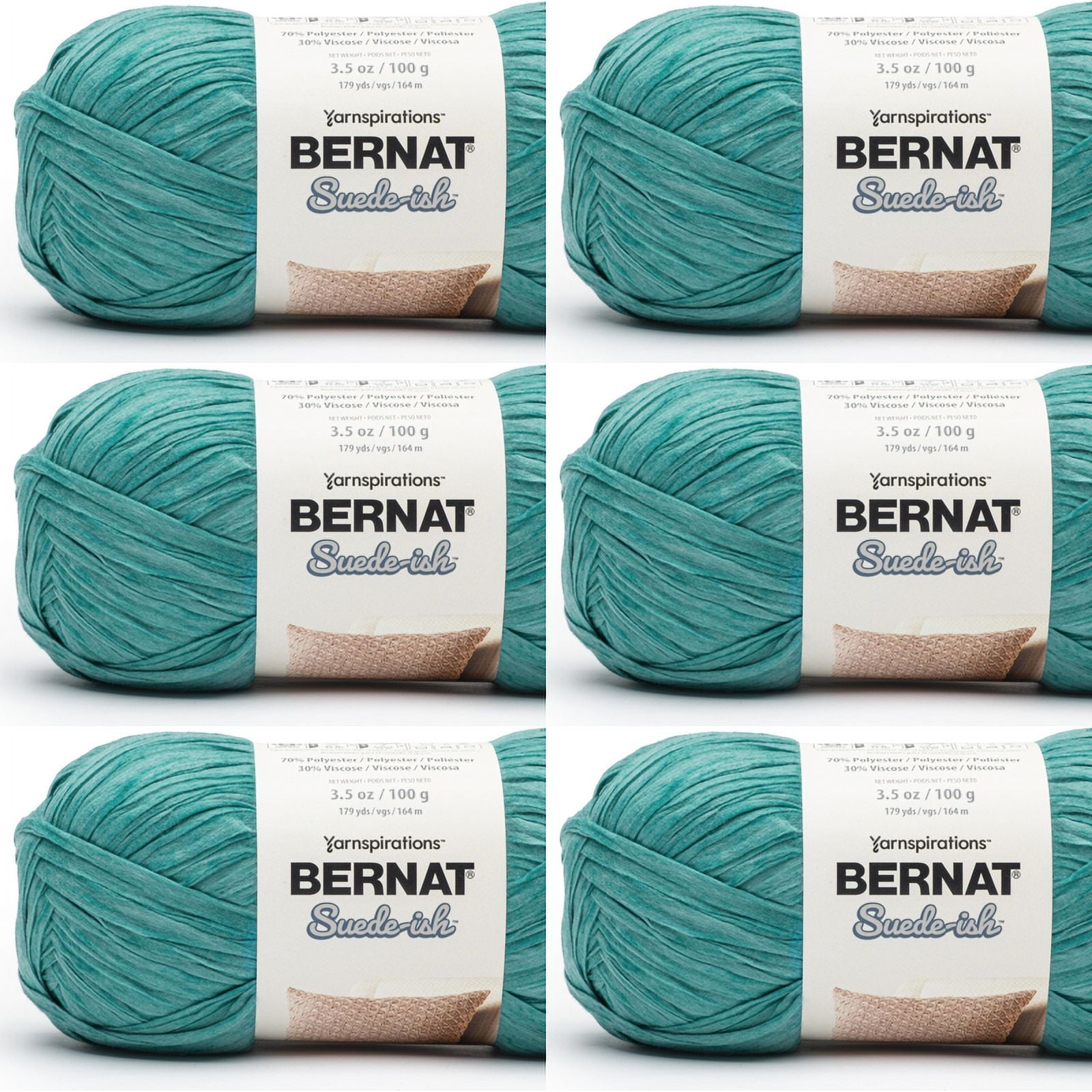 Spinrite Bernat Suede - ish Yarn - Turquoise, 1 Pack of 6 Piece ...