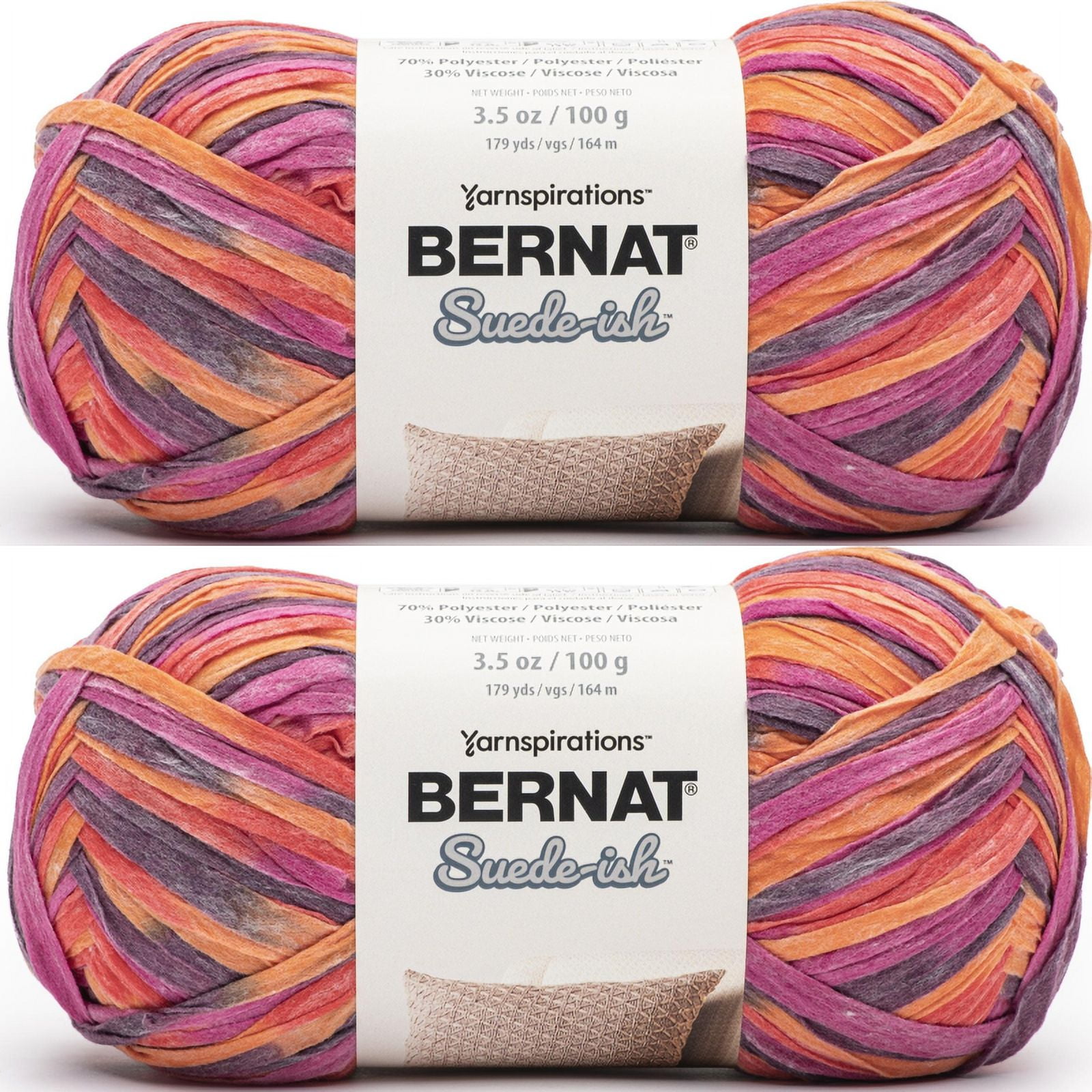 Spinrite Bernat Suede - ish Yarn - Winter Blooms, 1 Pack of 2 Piece ...