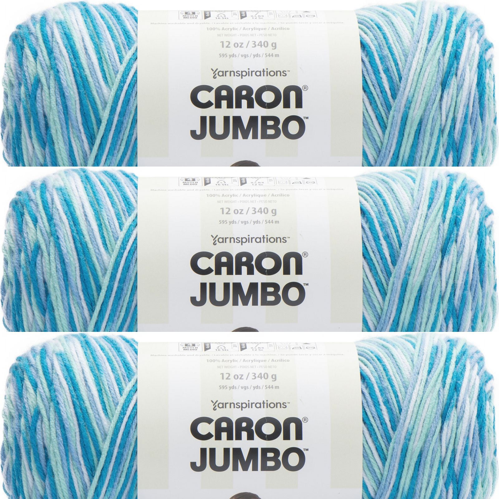 Spinrite Caron Jumbo Print Yarn - Blue Raspberry, 1 Pack of 3 Piece ...