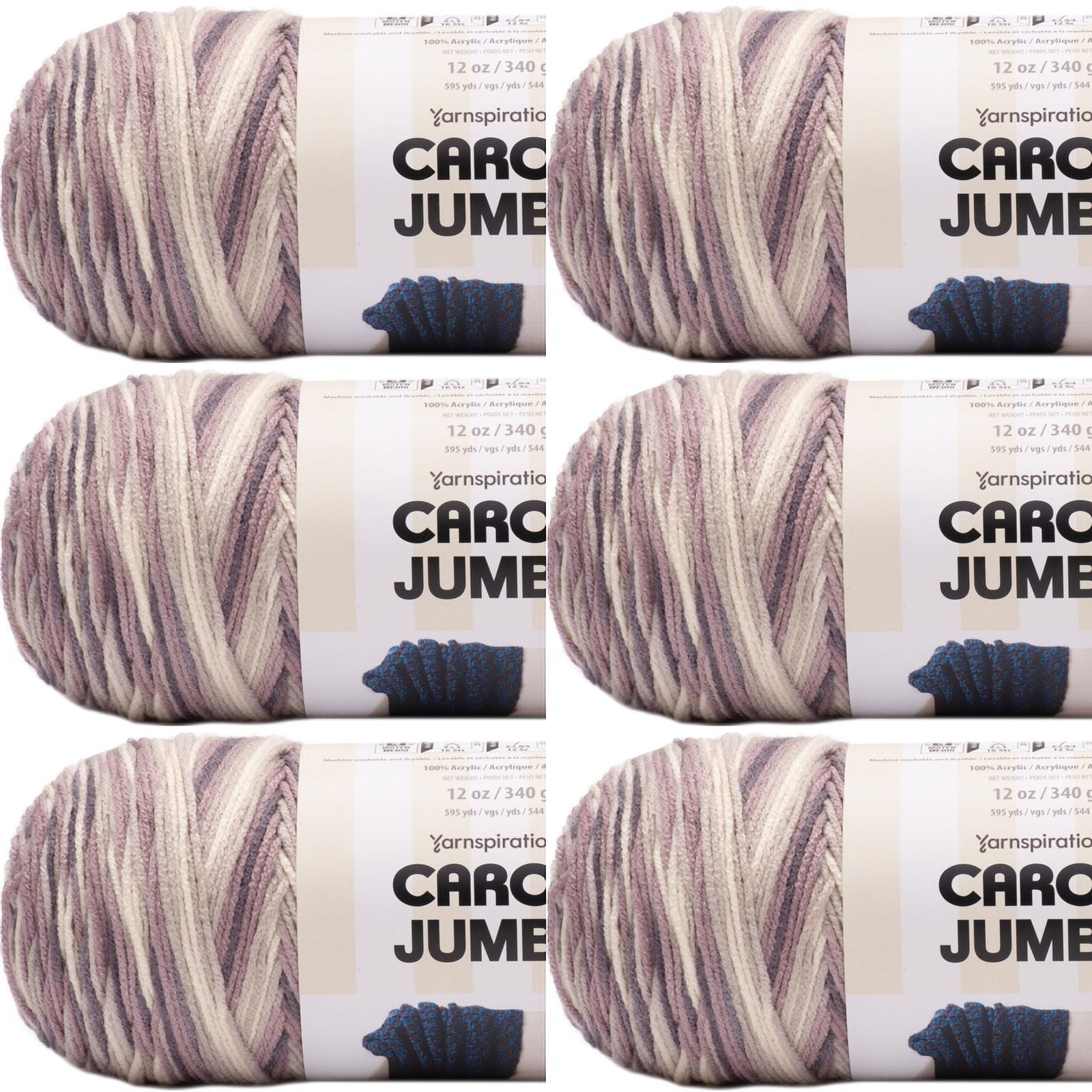 Spinrite Caron Jumbo Print Yarn - Gravel, 1 Pack of 6 Piece - Walmart.com