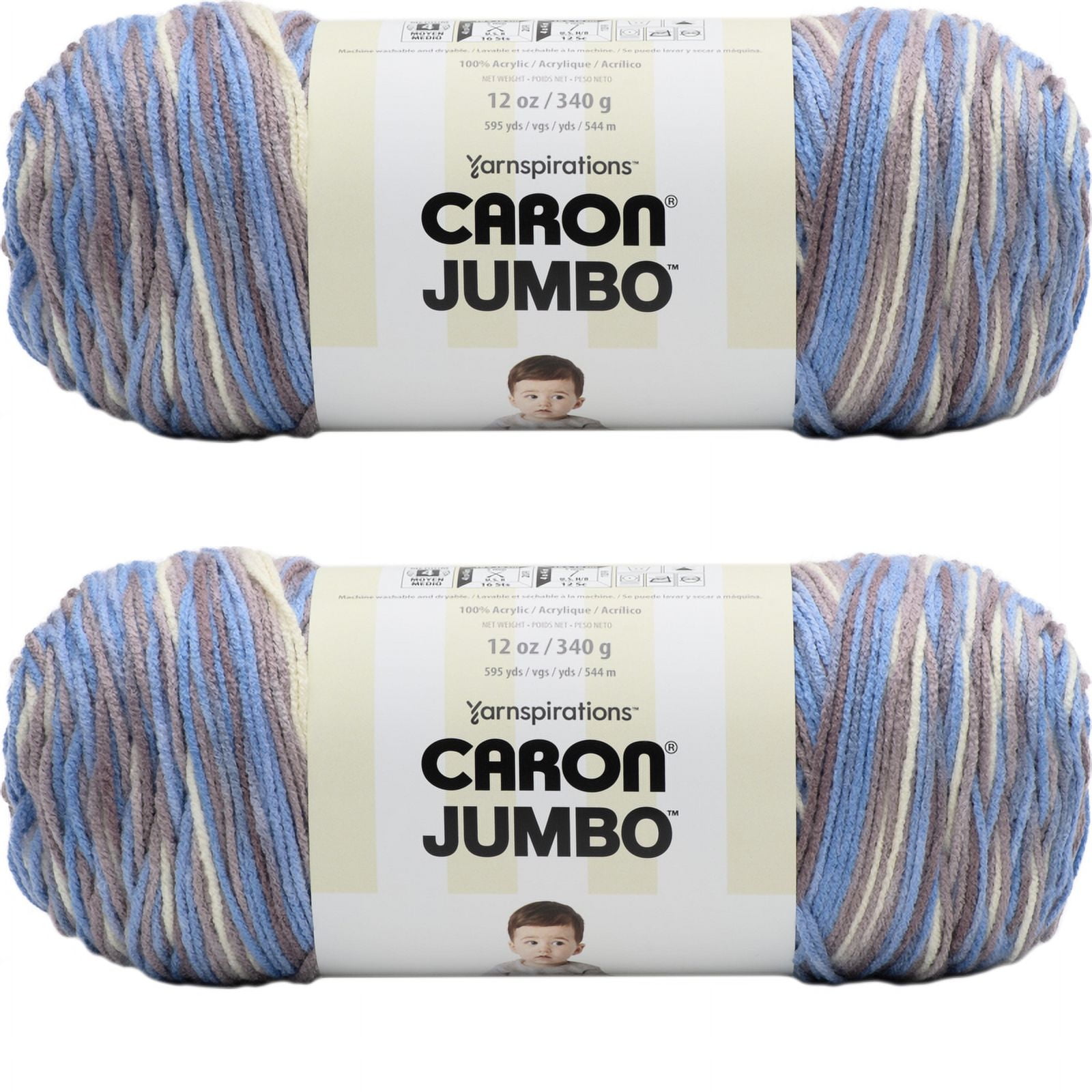 Spinrite Caron Jumbo Print Yarn - Harbor Mist, 1 Pack of 2 Piece ...