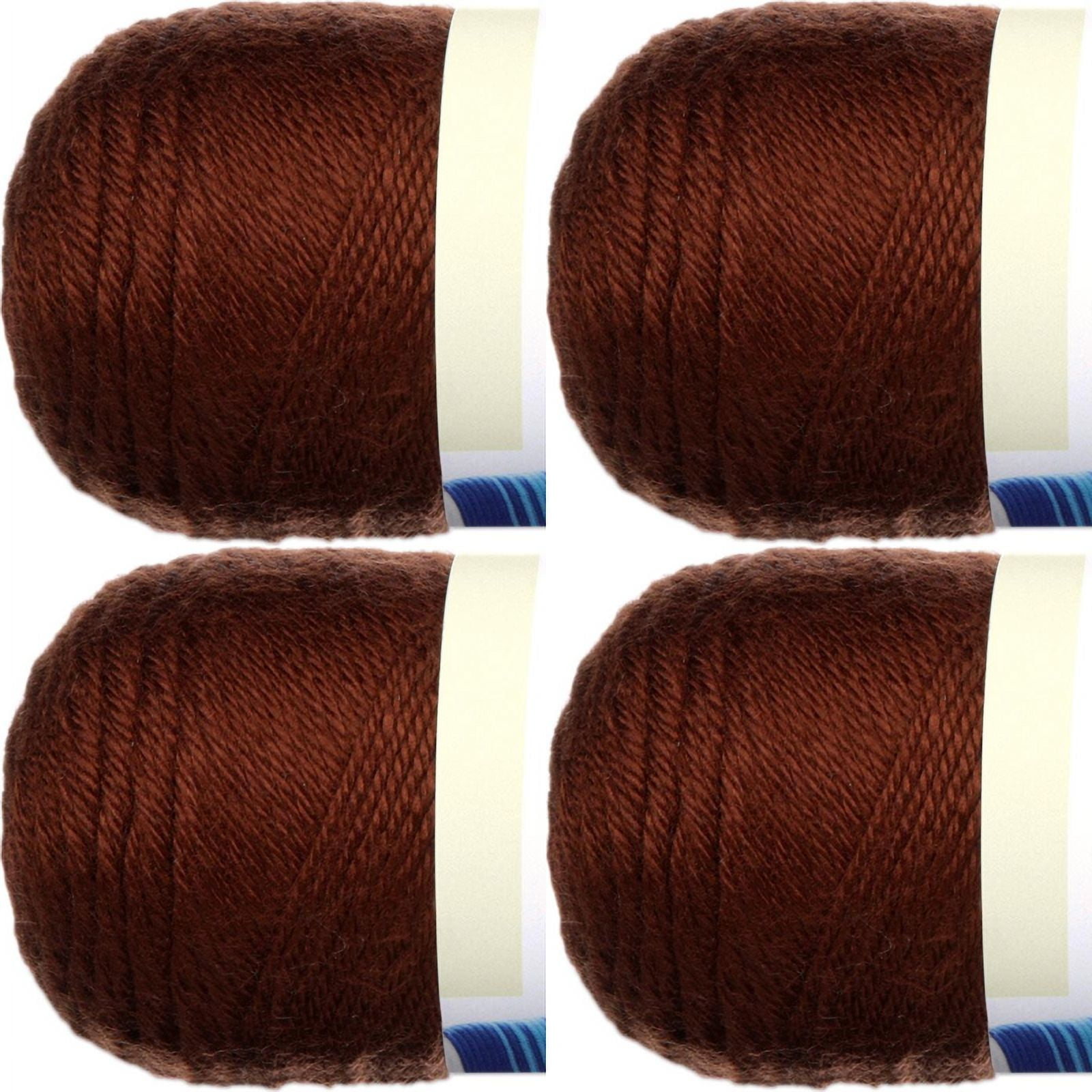 Spinrite Caron Simply Soft Solids Yarn - Chocolate, 1 Pack of 4 Piece ...
