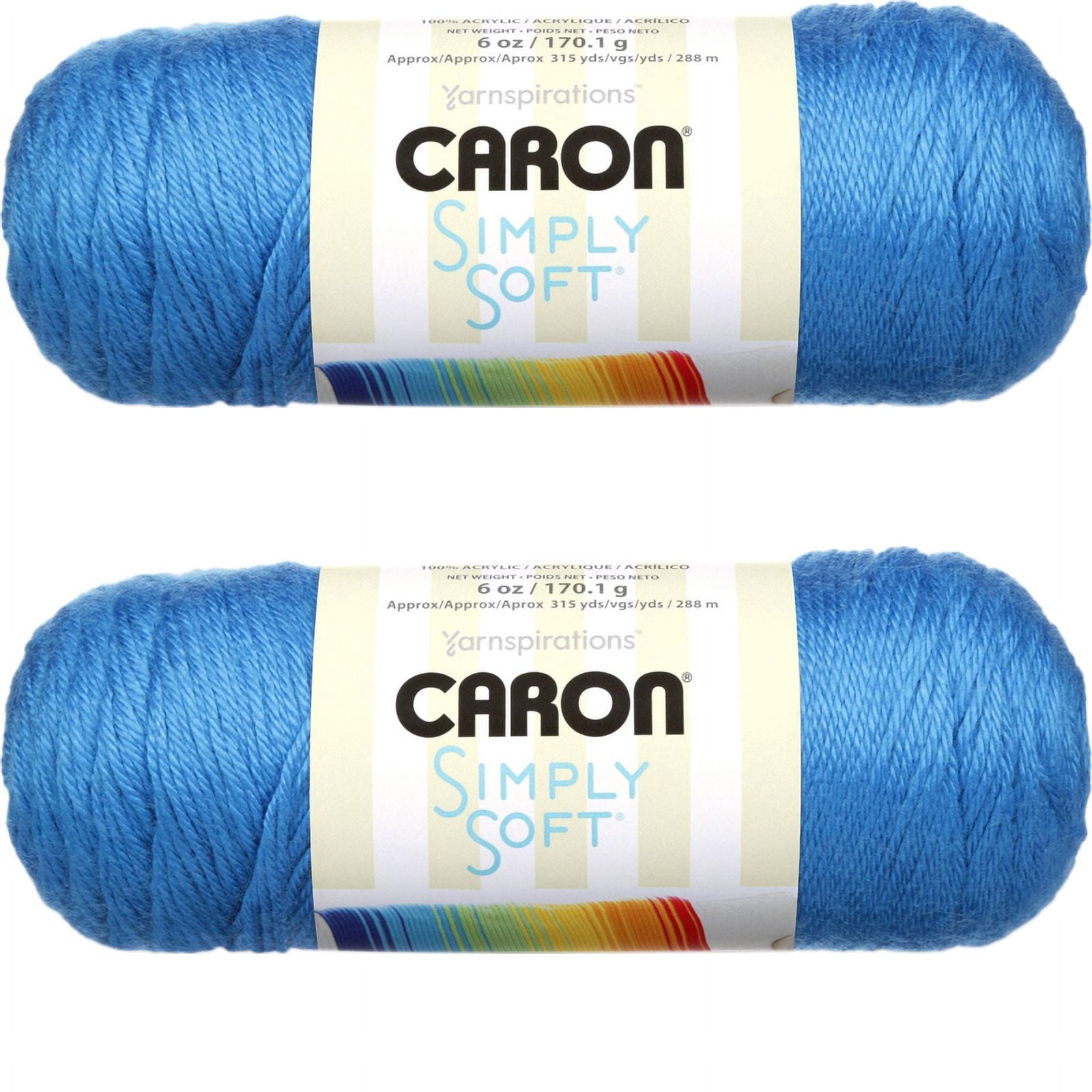 Spinrite Caron Simply Soft Solids Yarn-Cobalt Blue, 1 Pack of 2 Piece ...