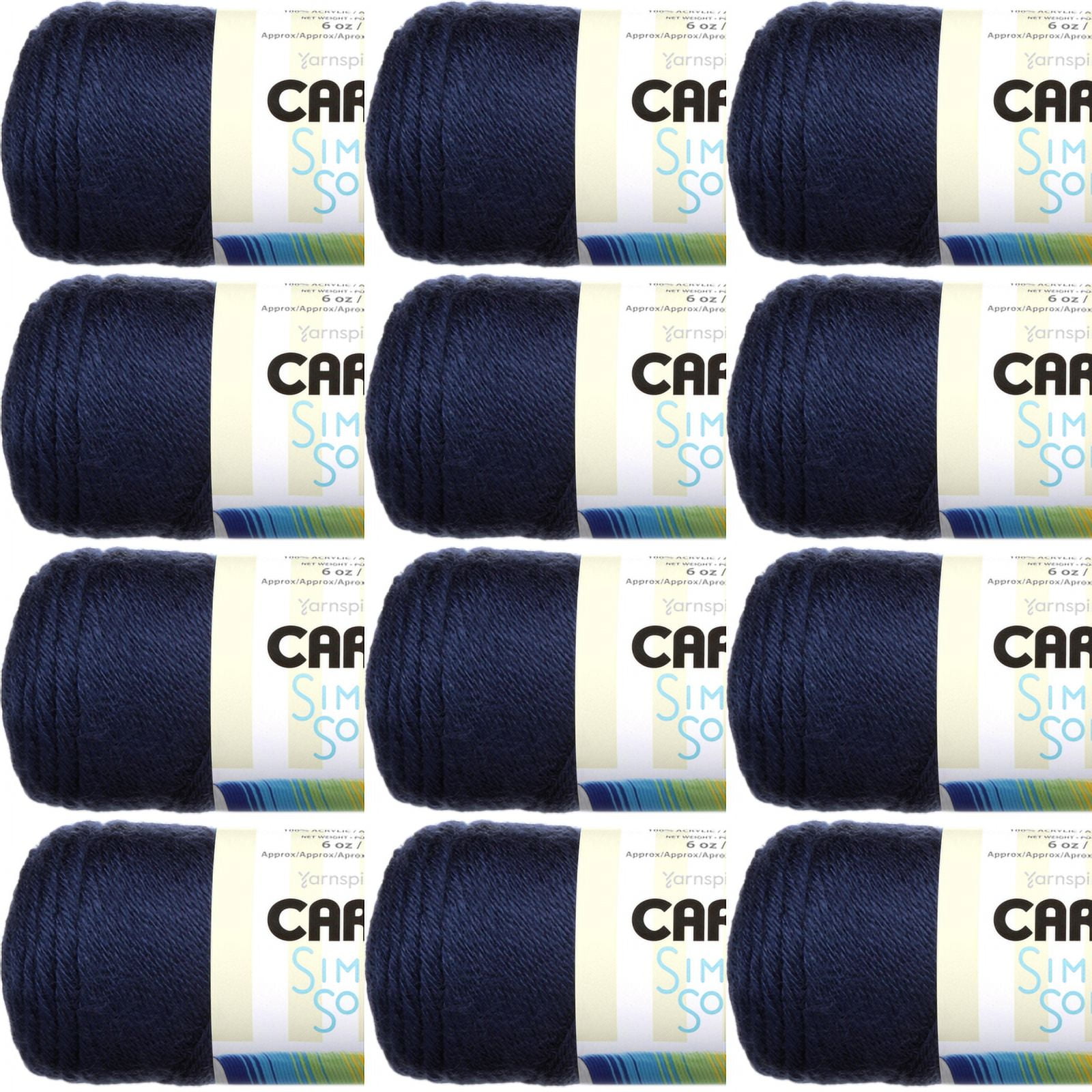 Spinrite Caron Simply Soft Solids Yarn - Dark Country Blue, 1 Pack of ...