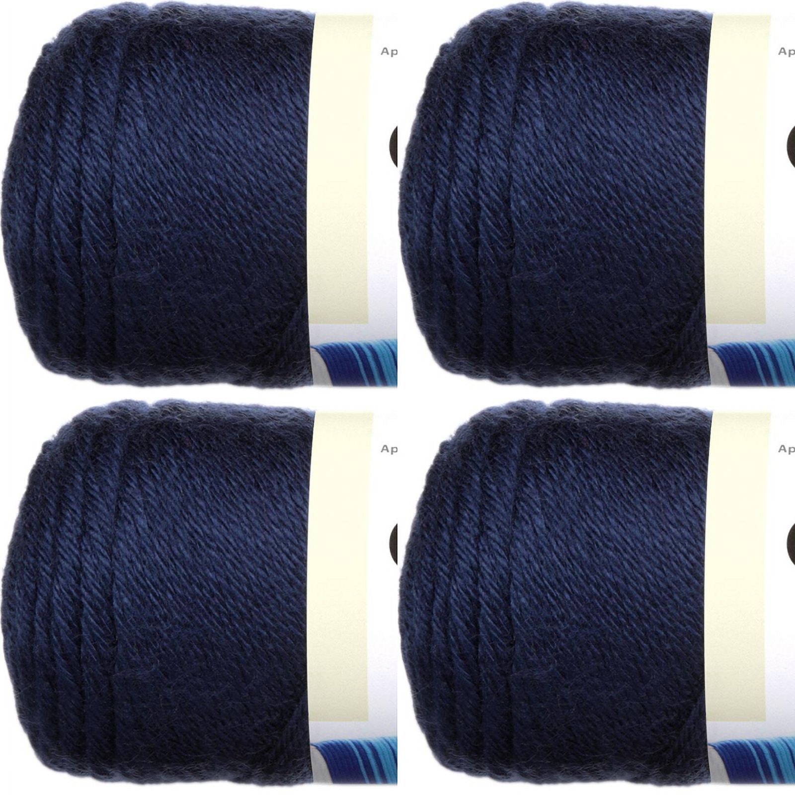 Spinrite Caron Simply Soft Solids Yarn - Dark Country Blue, 1 Pack of 4 ...