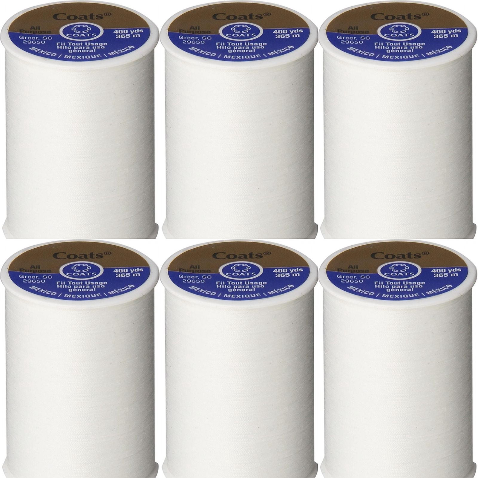 Spinrite Coats Dual Duty All - Purpose Thread 400yd - White, 1 Pack of ...