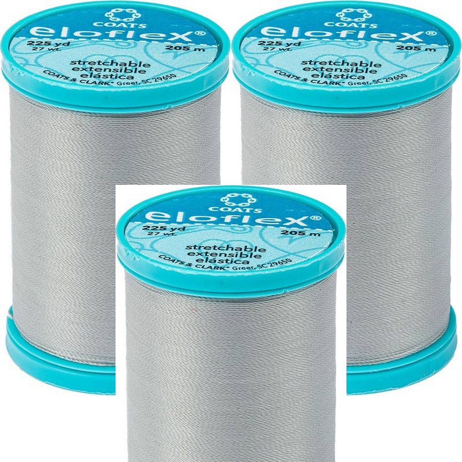 Spinrite Coats Eloflex Stretch Thread 225yd - Nugrey, 1 Pack of 3 Piece ...
