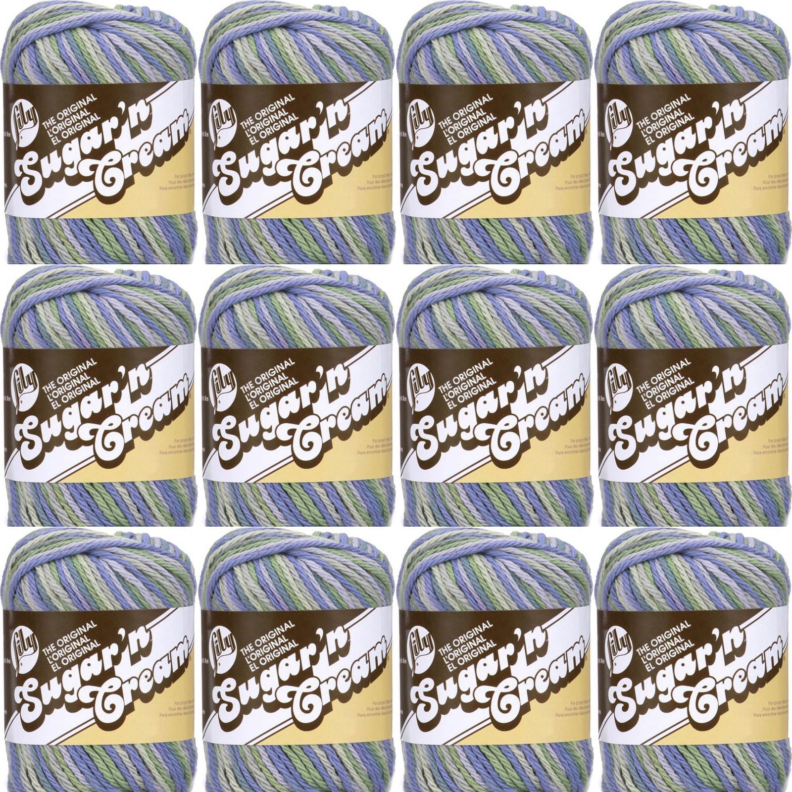 Spinrite Lily Sugar'n Cream Yarn - Ombres - Country Side, 1 Pack of 12 ...