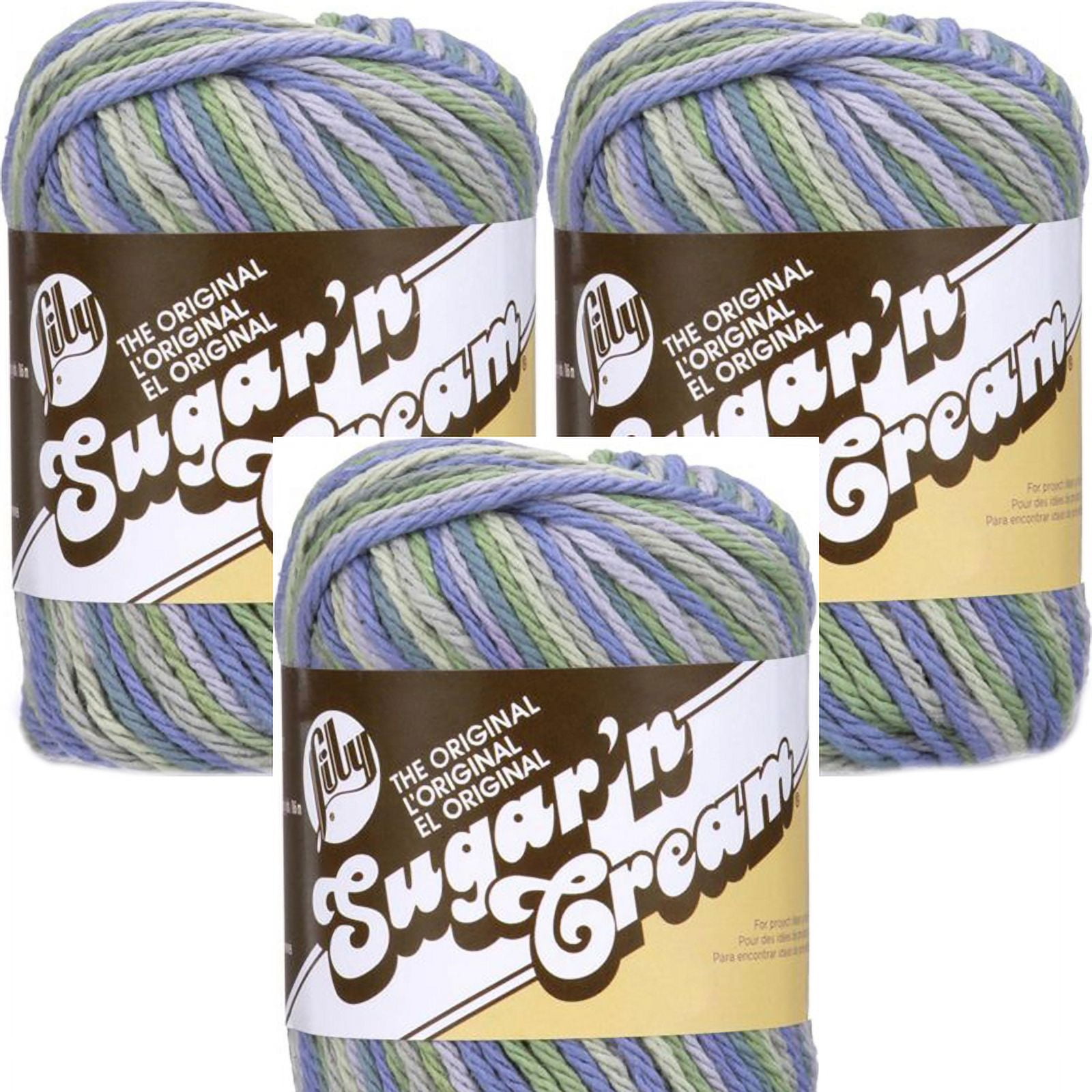 Spinrite Lily Sugar'n Cream Yarn - Ombres-Country Side, 1 Pack of 3 ...