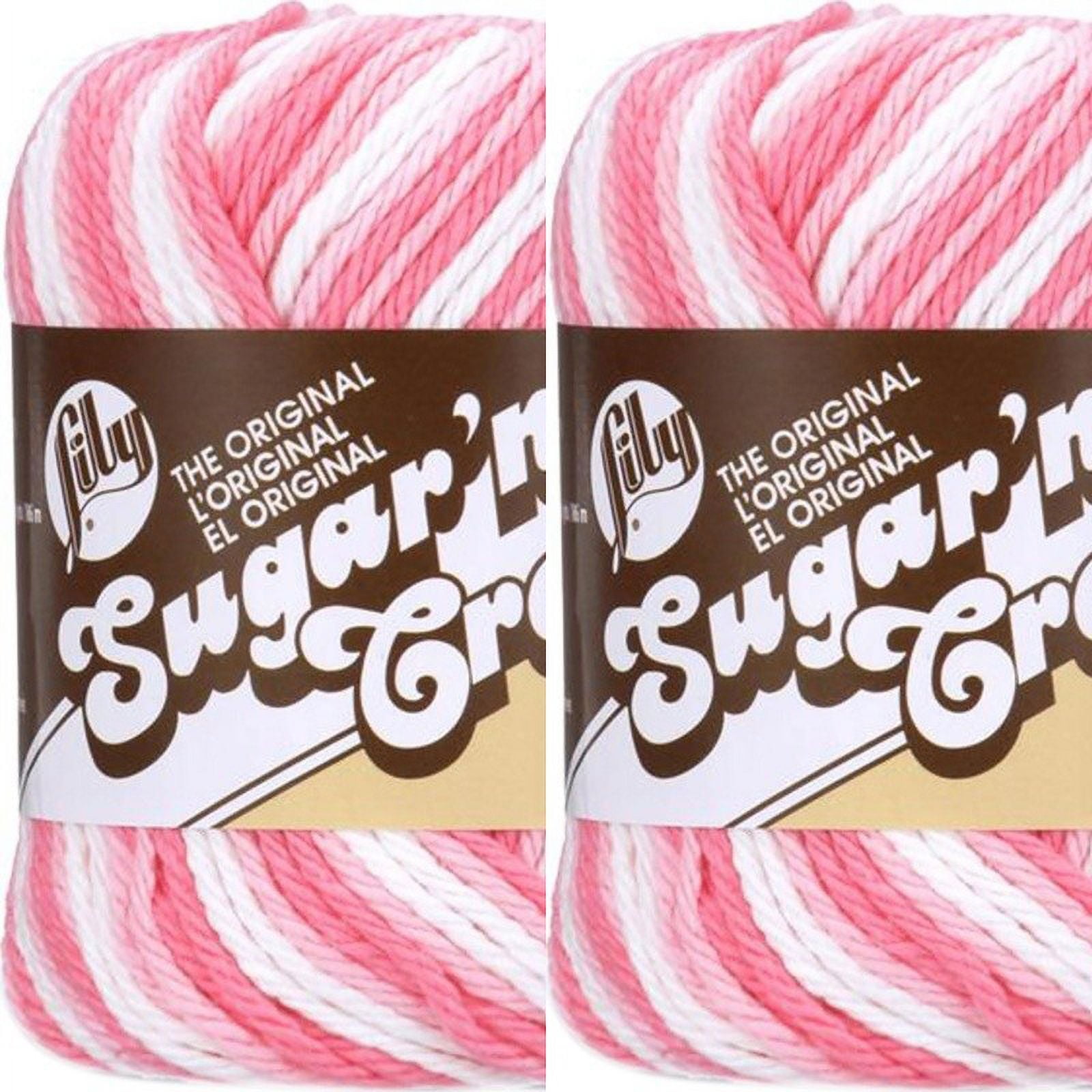Spinrite Lily Sugar'n Cream Yarn - Ombres-Strawberry Cream, 1 Pack of 2 ...