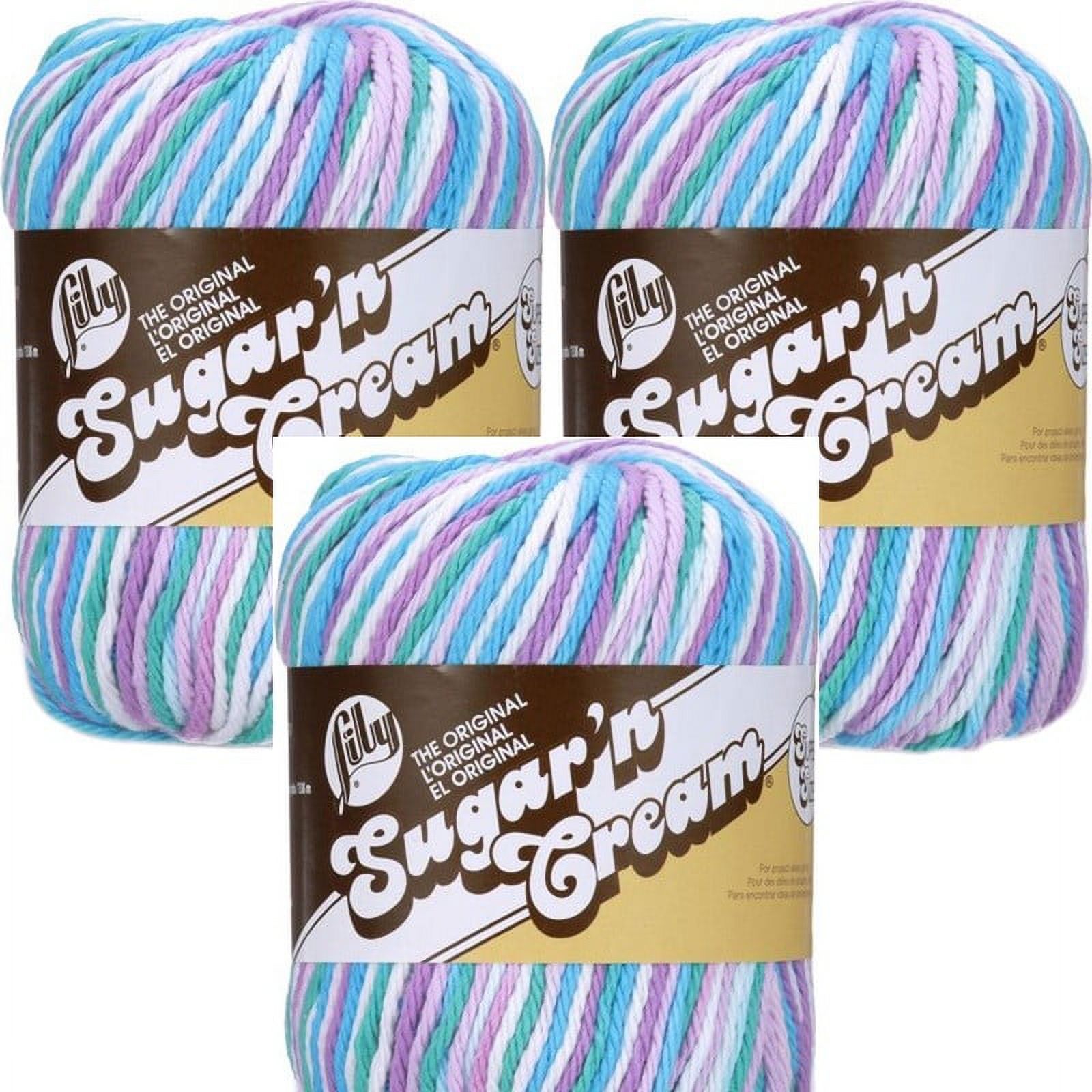 Spinrite Lily Sugar'n Cream Yarn - Ombres Super Size - Beach Ball Blue ...