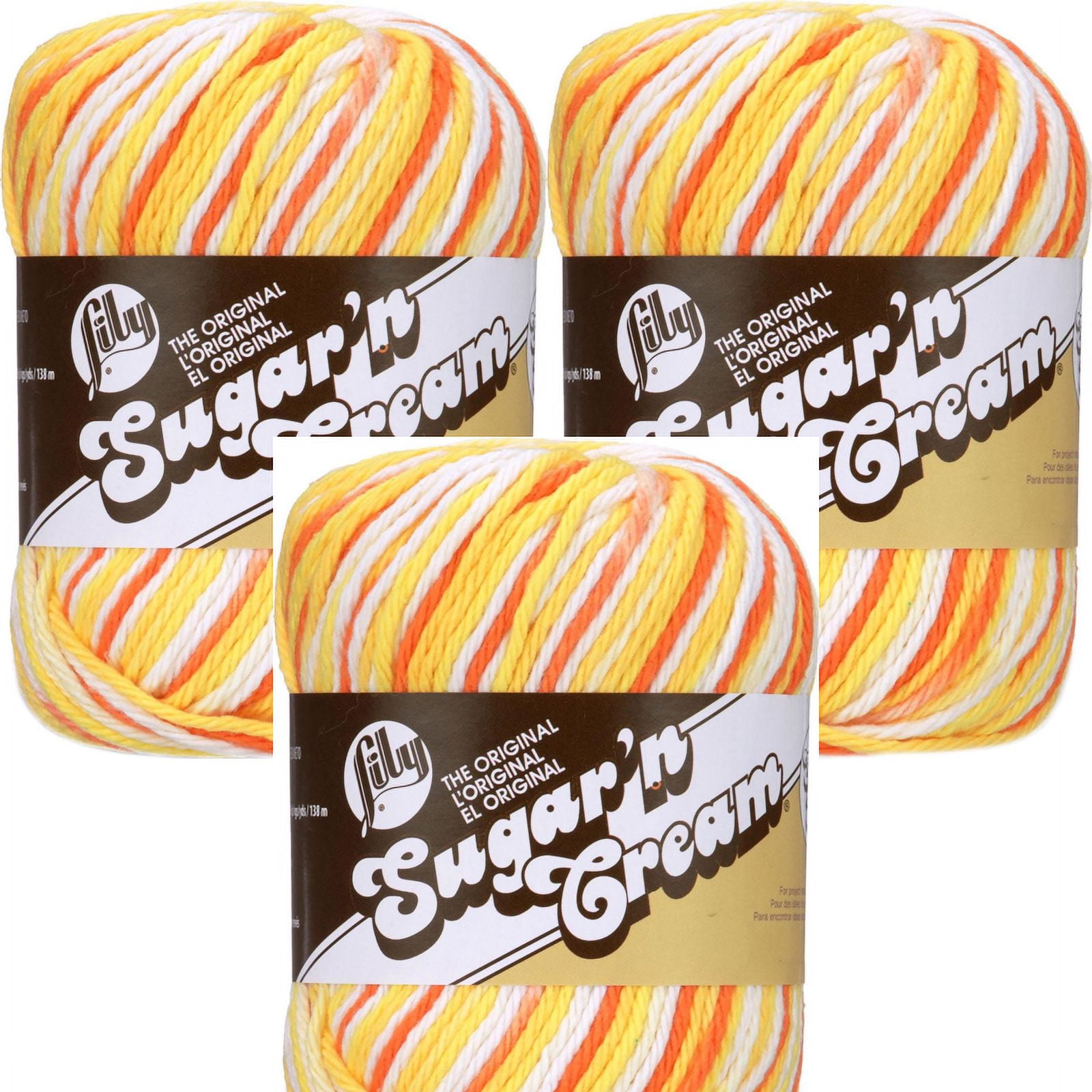 Spinrite Lily Sugar'n Cream Yarn Ombres Super Size Creamsicle, 1 Pack ...
