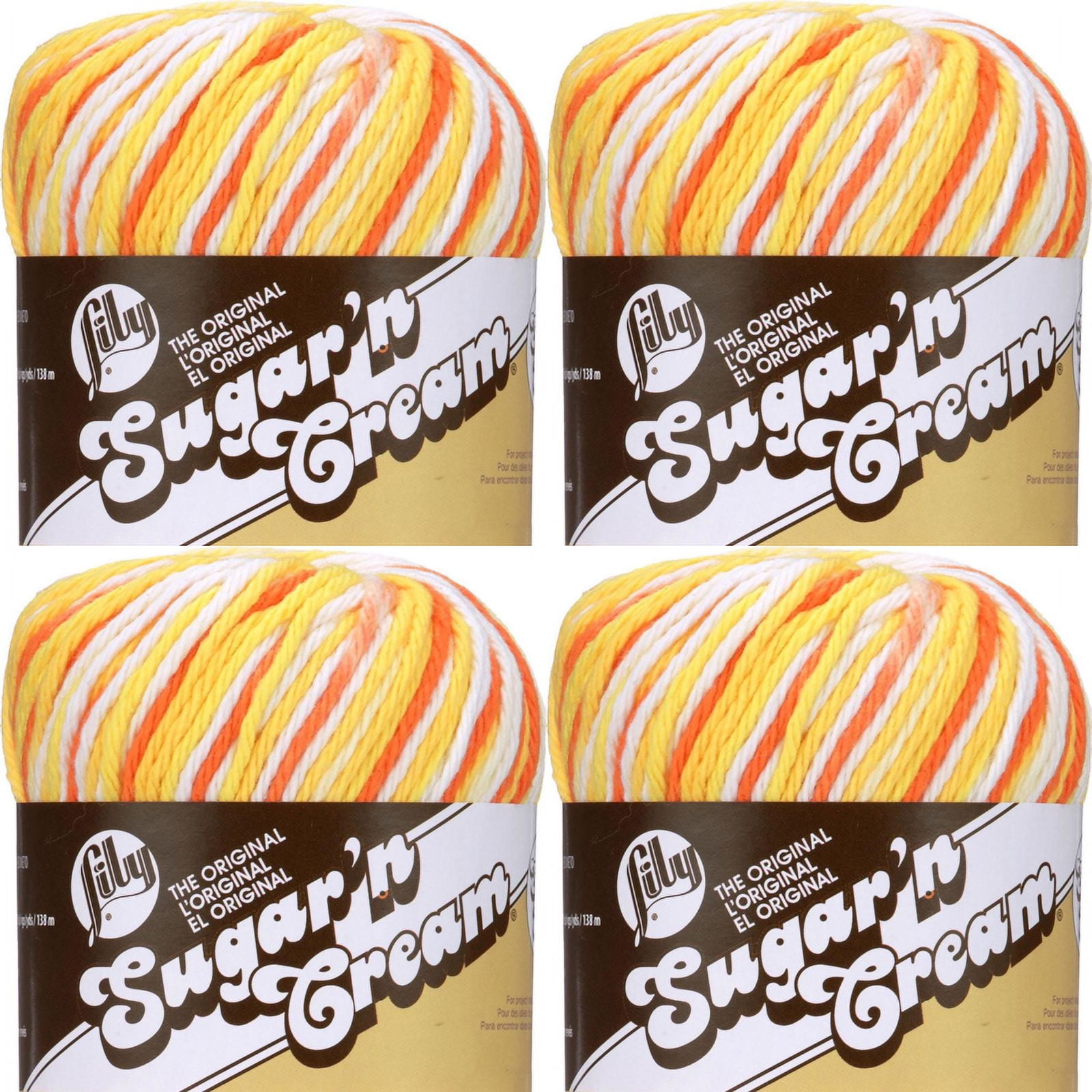 Spinrite Lily Sugar'n Cream Yarn Ombres Super Size Creamsicle, 1 Pack ...